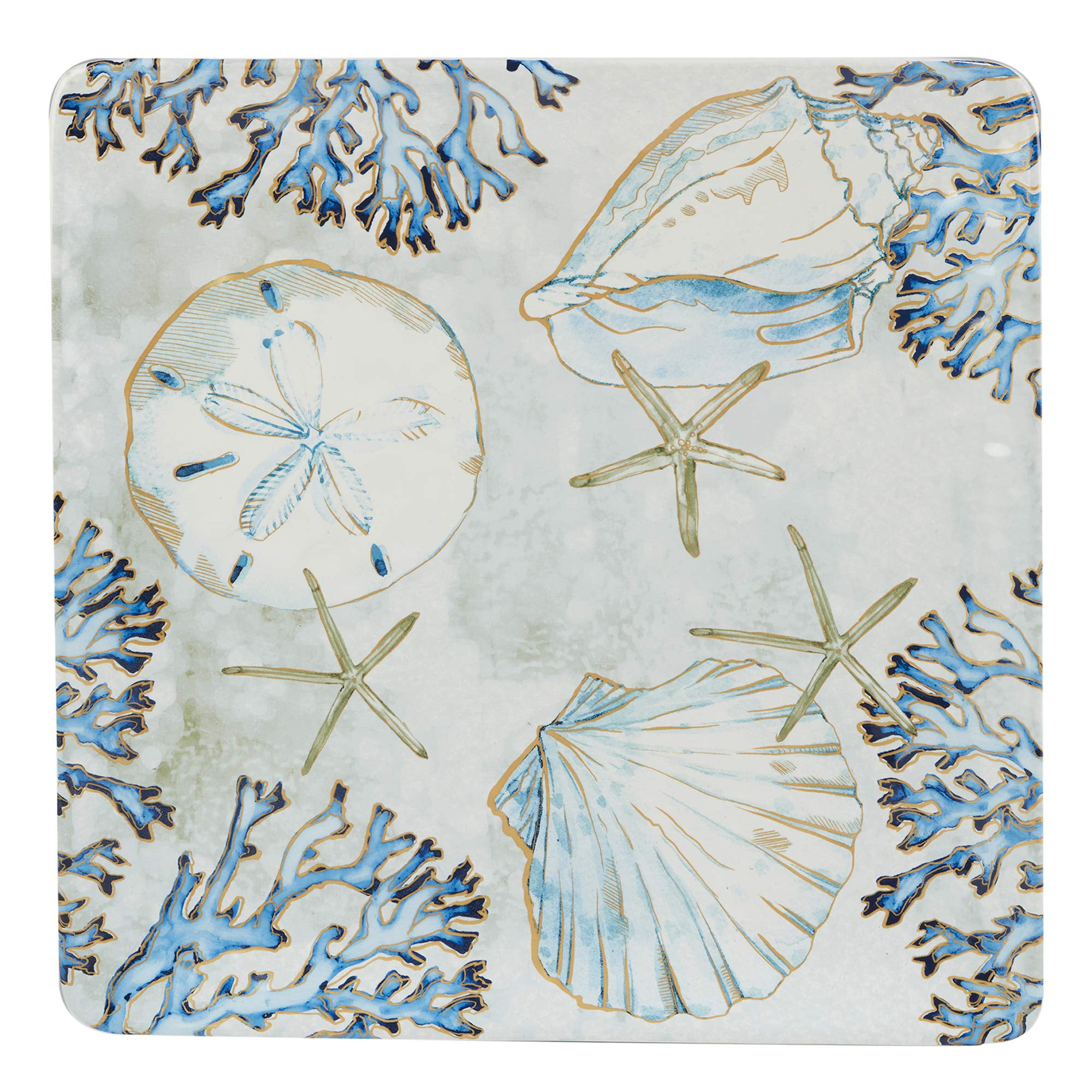 Certified International Playa Shells Square Platter, - Walmart.com
