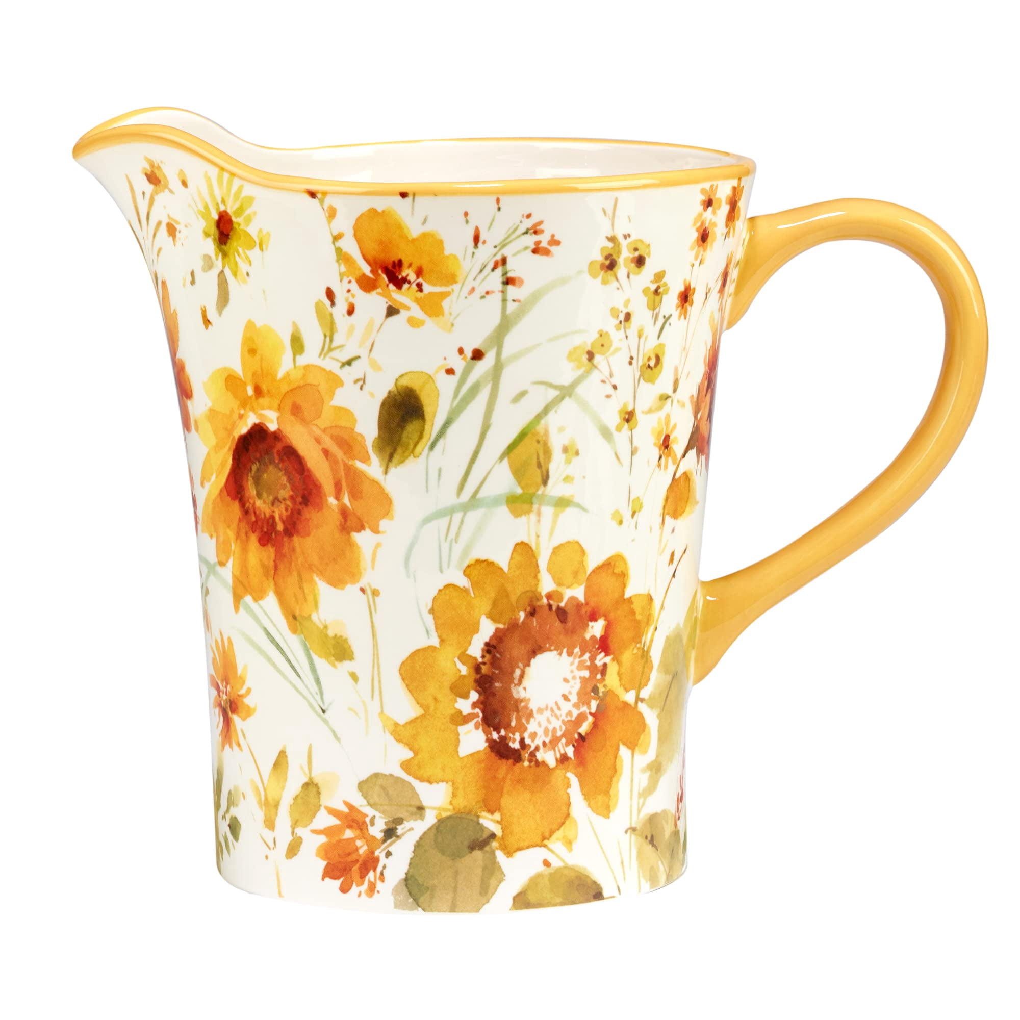 Certified International Sunflowers Forever 96 oz. Pitcher, Multicolored ...