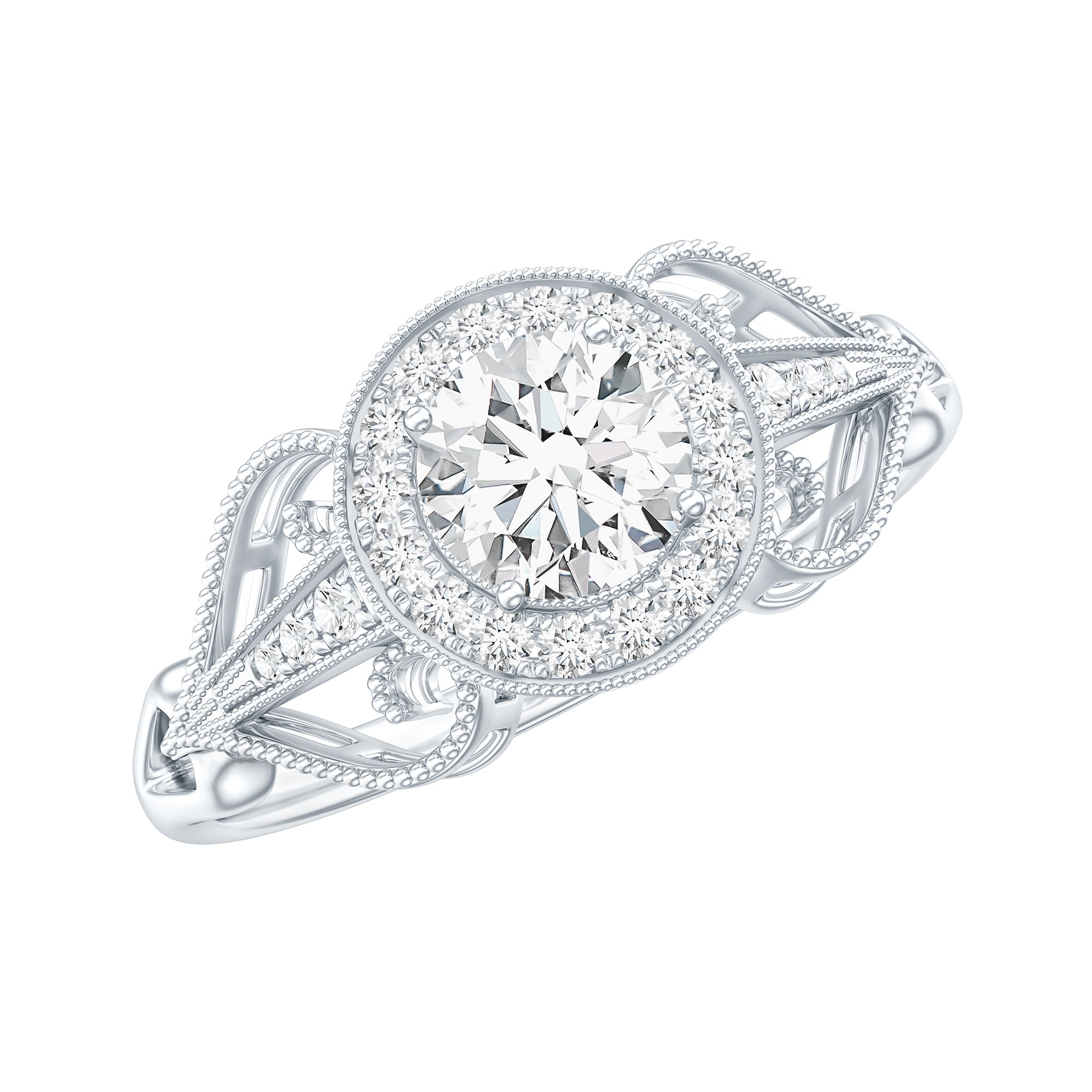 Rosec Jewels Certified Lab Created Diamond Vintage Engagement Ring for ...