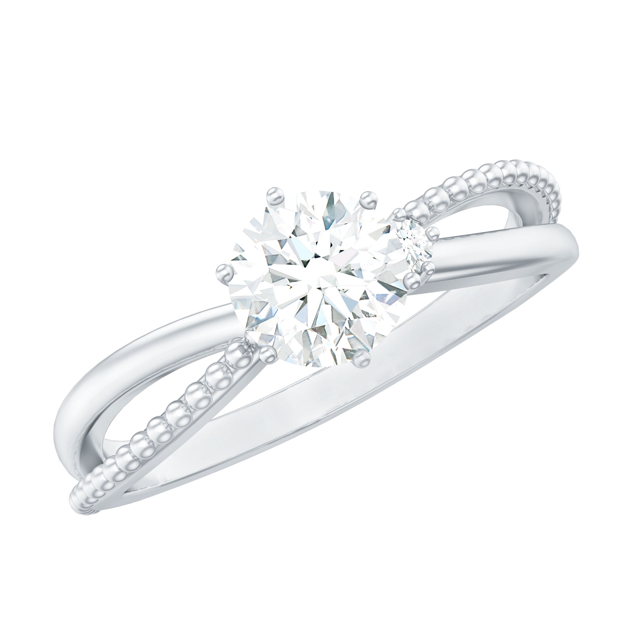 Rosec Jewels Certified Lab Diamond 6mm Round Engagement Ring, EF-VS ...