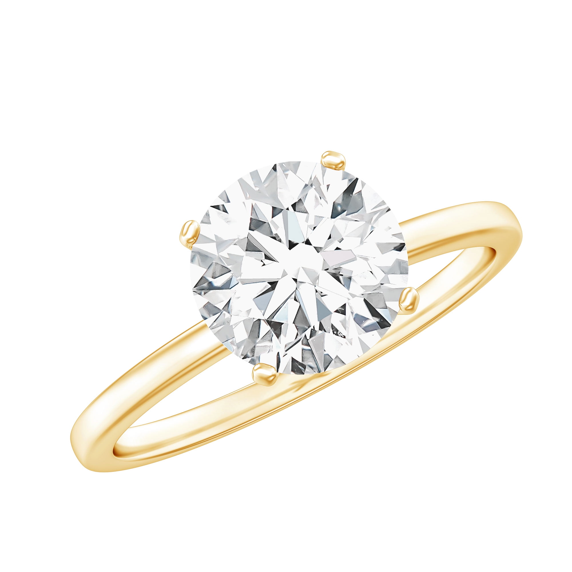 Rosec Jewels Certified Lab Grown 2 Carat Diamond Engagement Ring, EF-VS ...