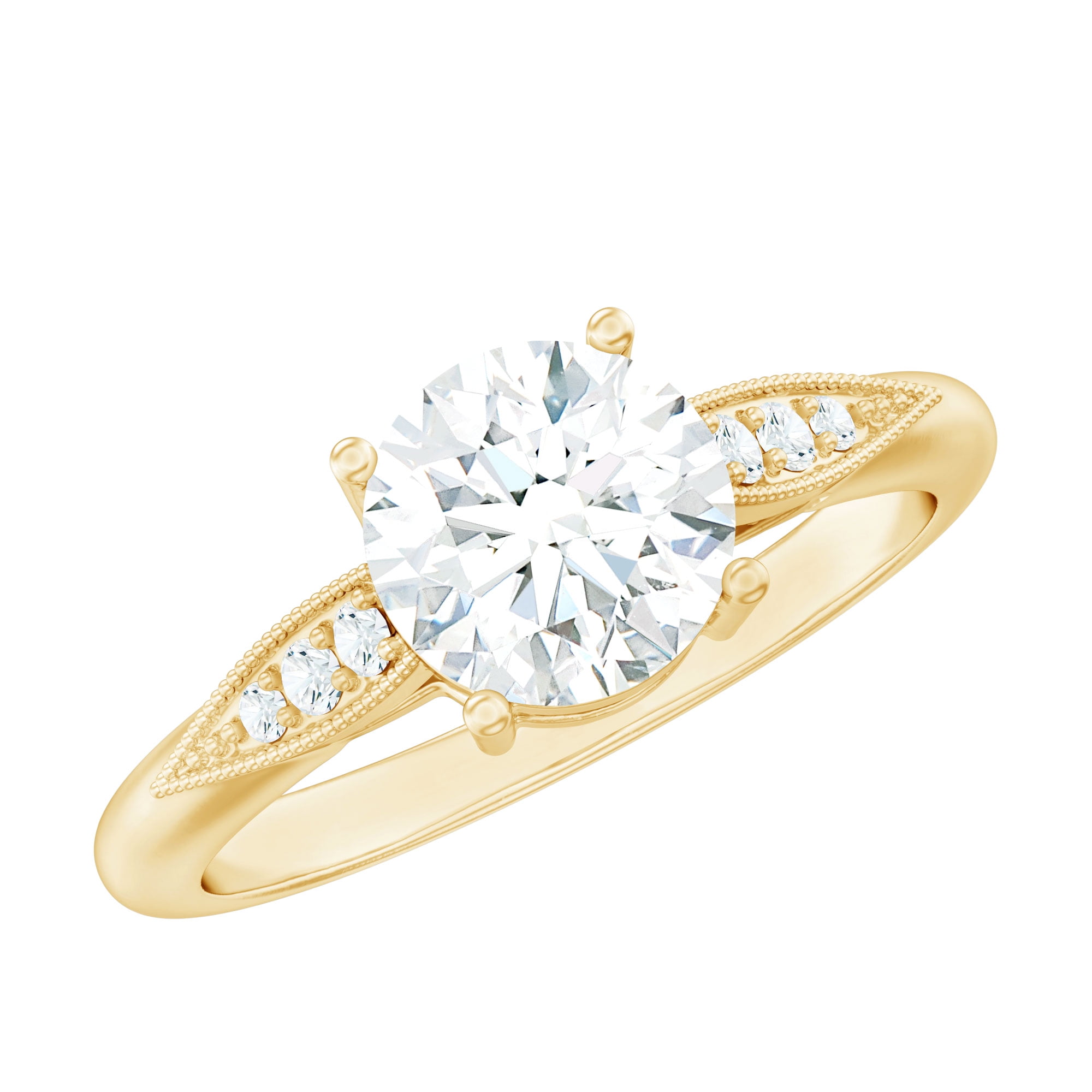 Rosec Jewels Certified Lab Grown Diamond Circle Engagement Ring 2 Carat ...