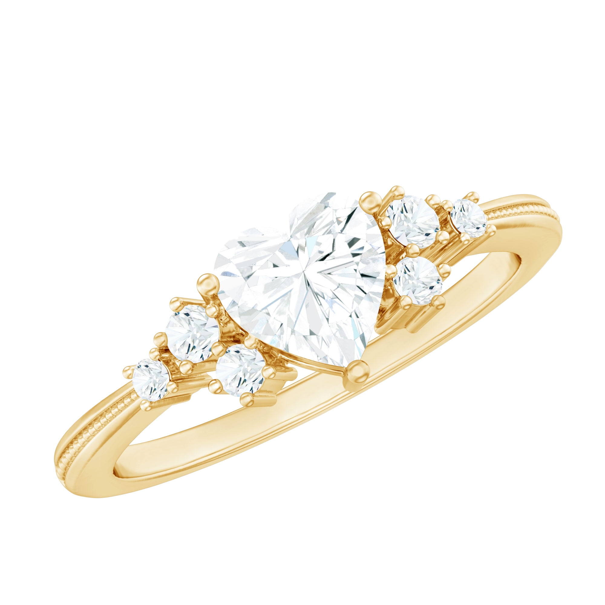 Rosec Jewels Certified Lab Grown Diamond Heart Promise Engagement Ring ...