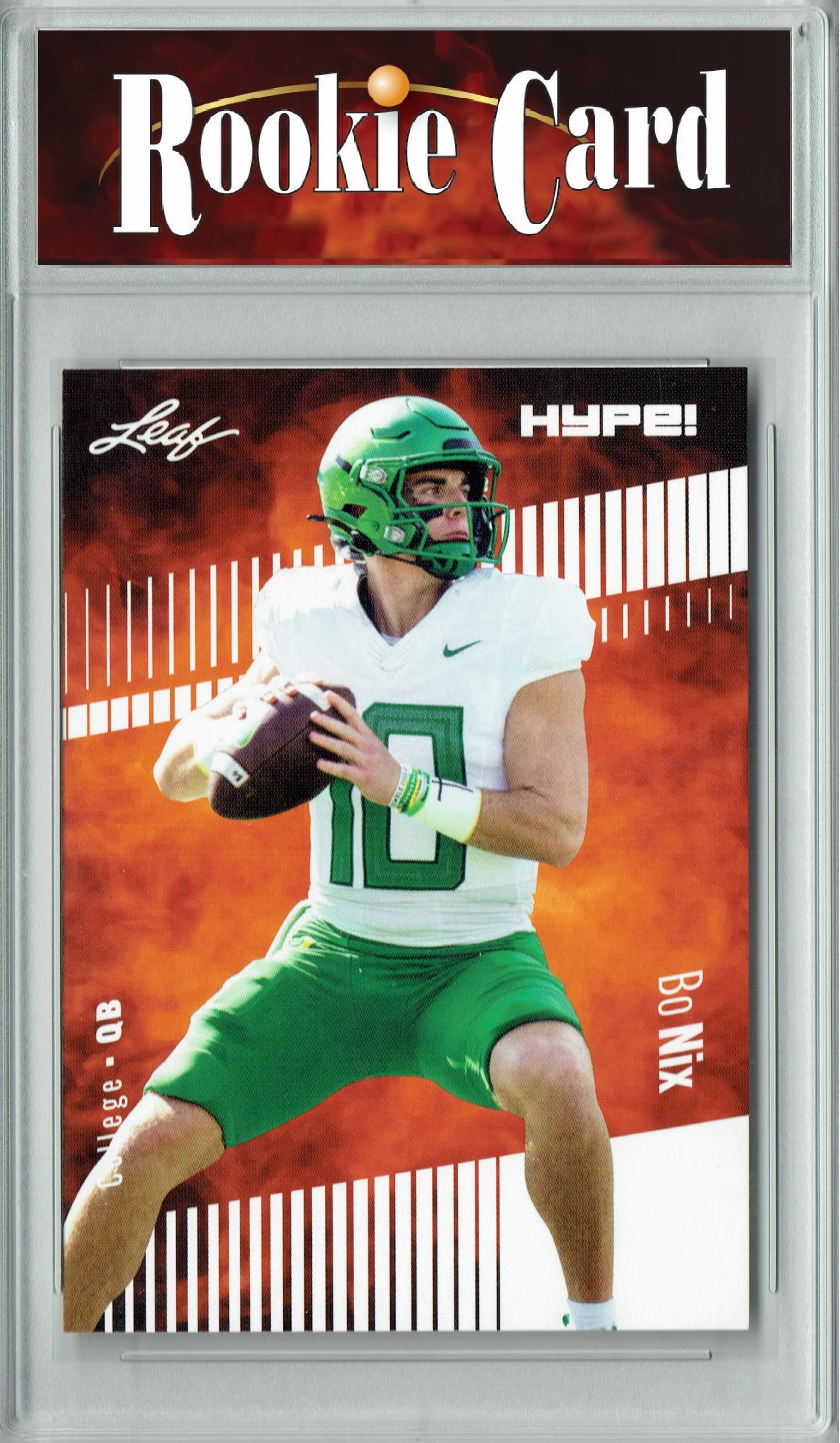 Certified Mint+ Bo Nix 2023 Leaf HYPE! #103 Only 5000 Made! Rookie Card ...