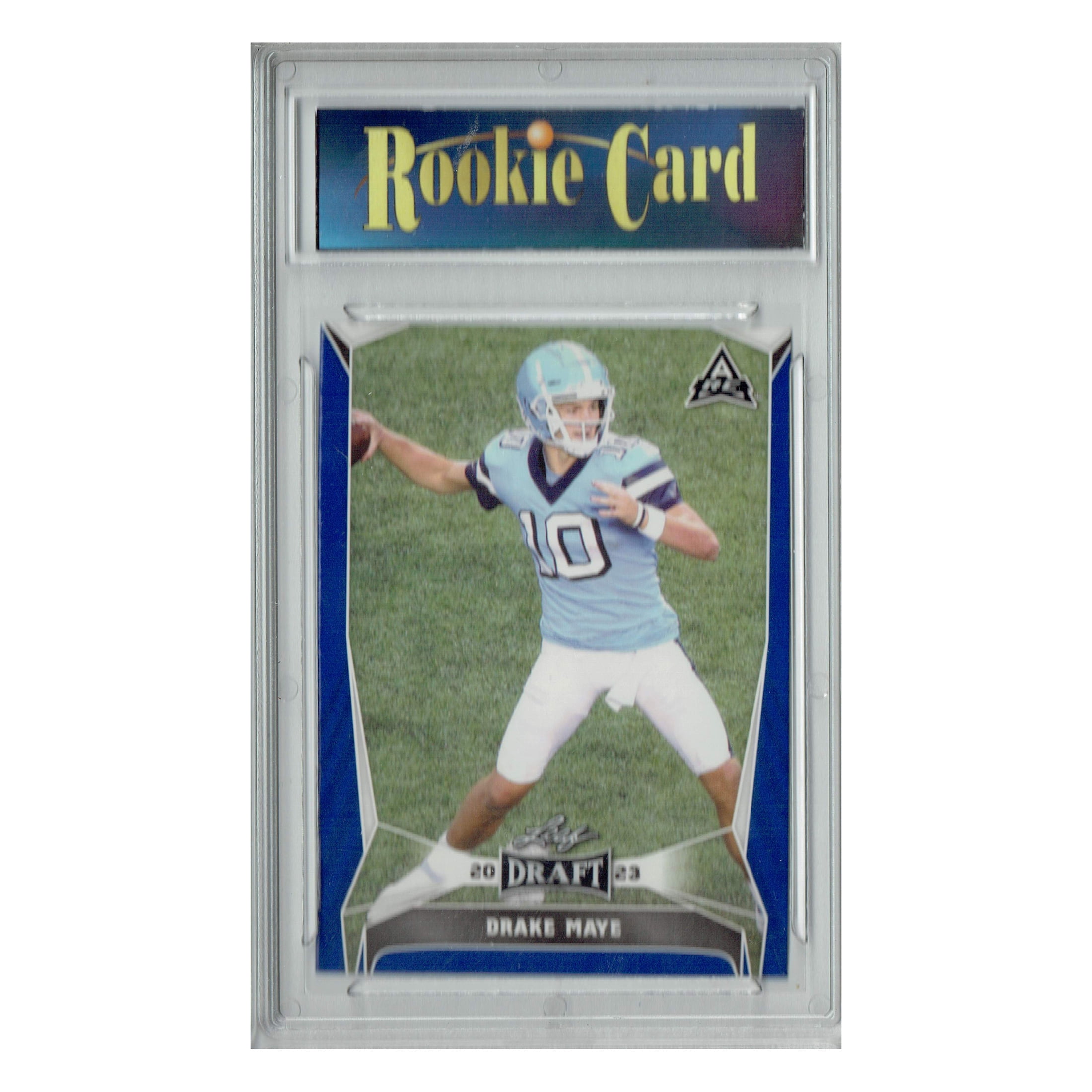 Certified Mint+ Drake Maye 2023 Leaf Football #34 Blue SP Rookie Card ...