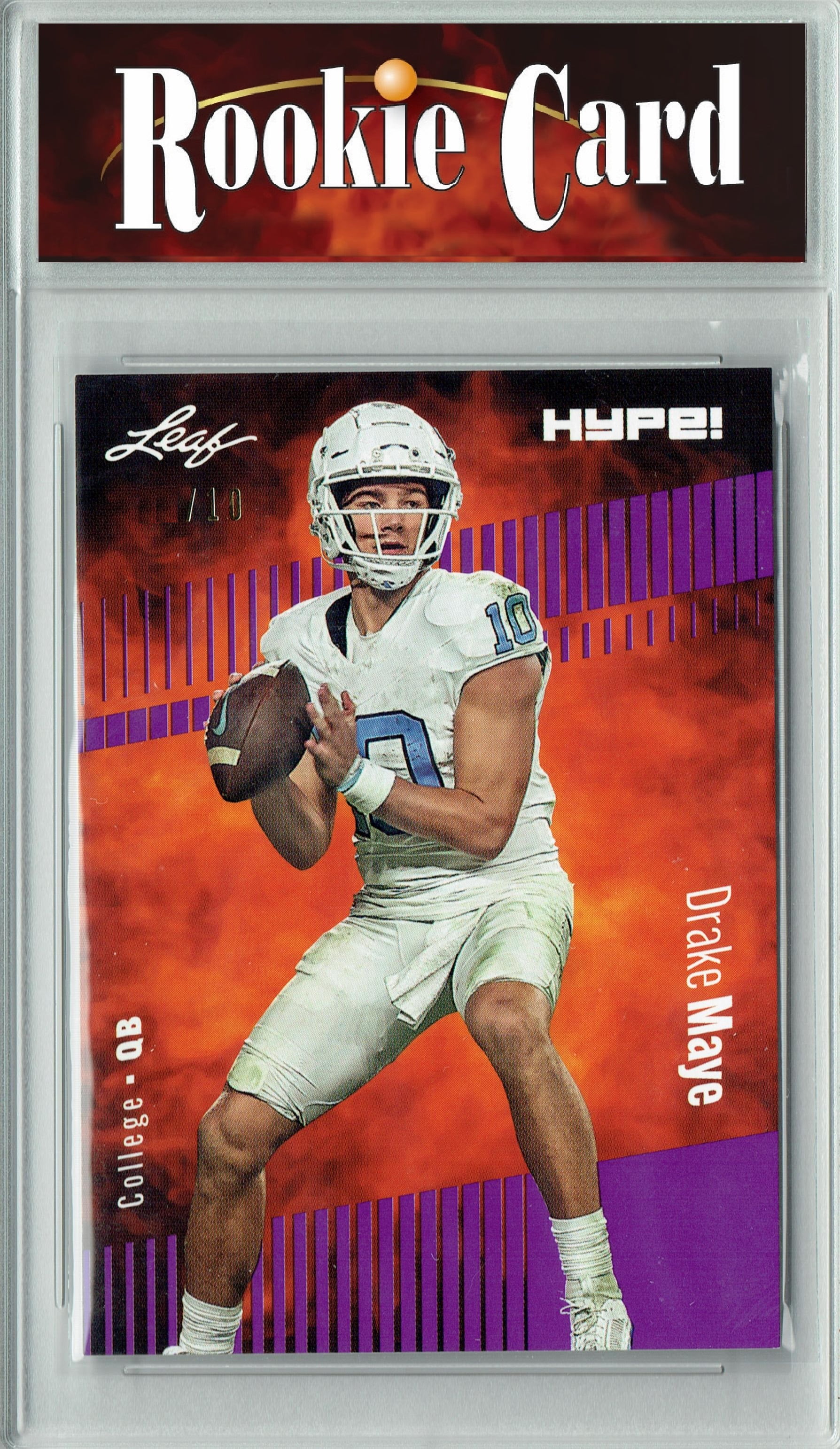 Certified Mint+ Drake Maye 2023 Leaf HYPE! #114a Purple SP, Just 10 ...