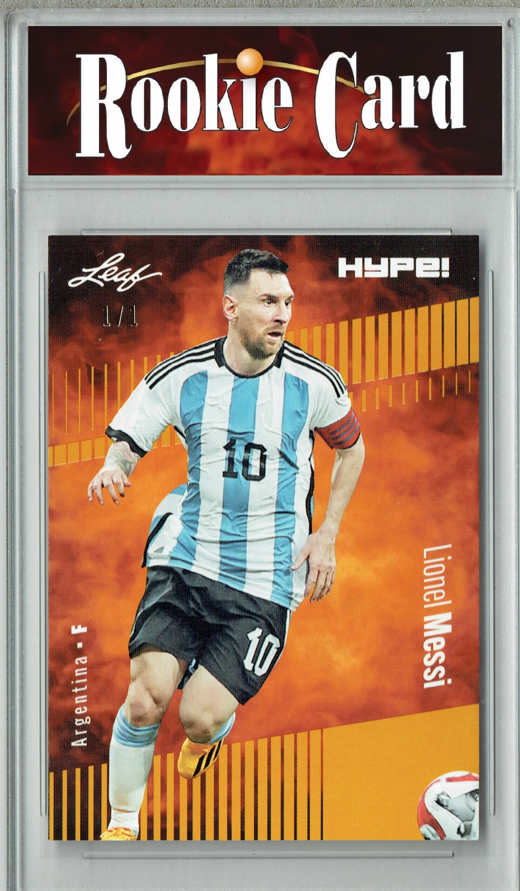 Certified Mint+ Lionel Messi 2023 Leaf HYPE! #130 Gold Blank Back #1/1 ...