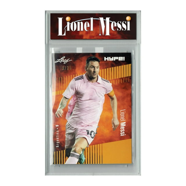 Certified Mint+ Lionel Messi 2023 Leaf HYPE! #130a Gold SP, Just 25 ...