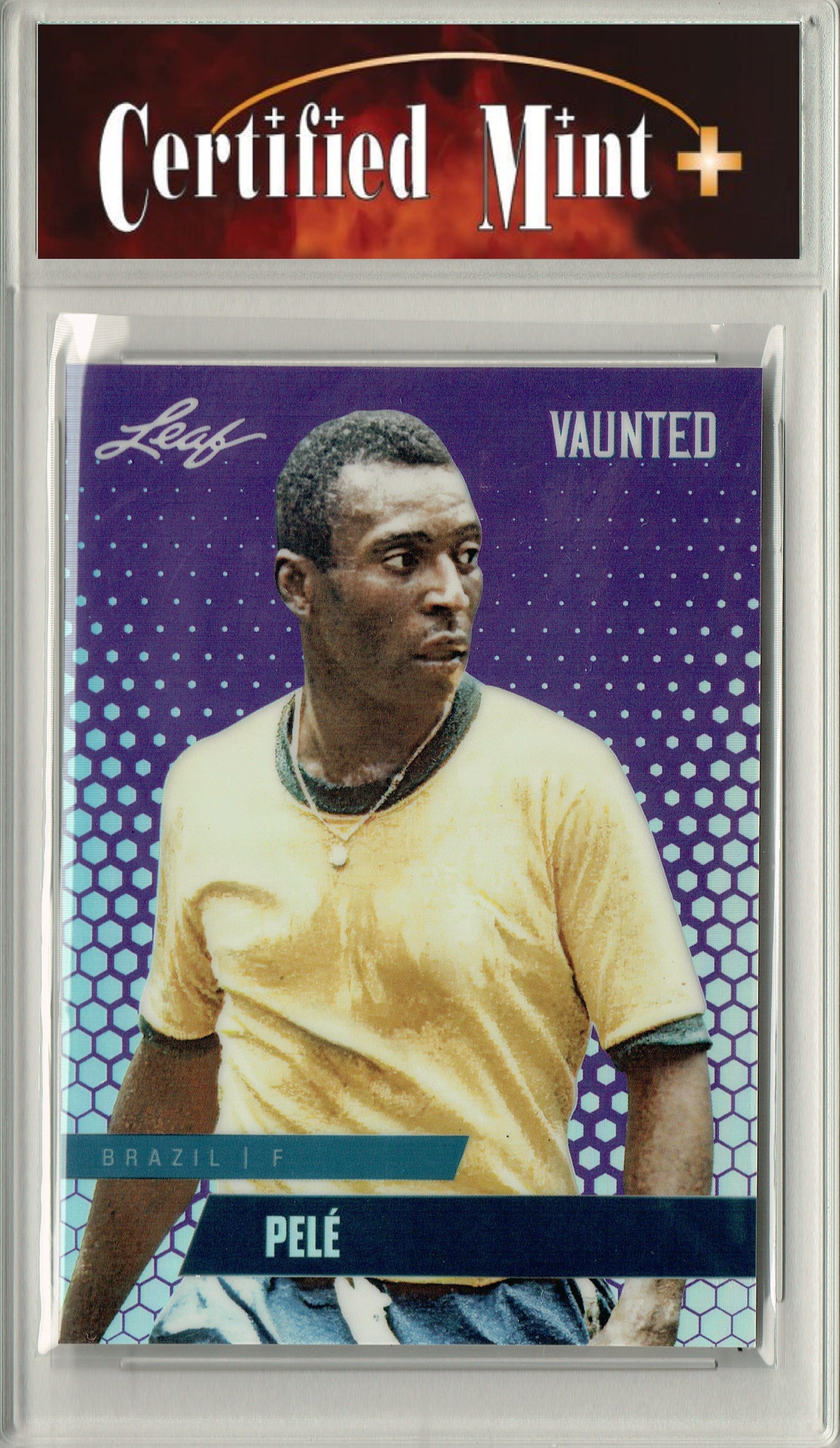 Certified Mint+ Pele 2024 Leaf Vaunted Metal #VM-14 Purple 15 Made Rare ...