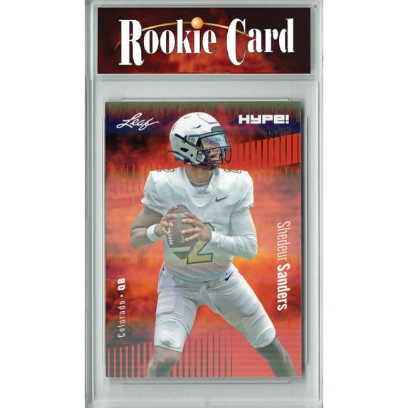 Certified Mint+ Shedeur Sanders 2024 Leaf HYPE! #155A Orange Shimmer 1/ ...