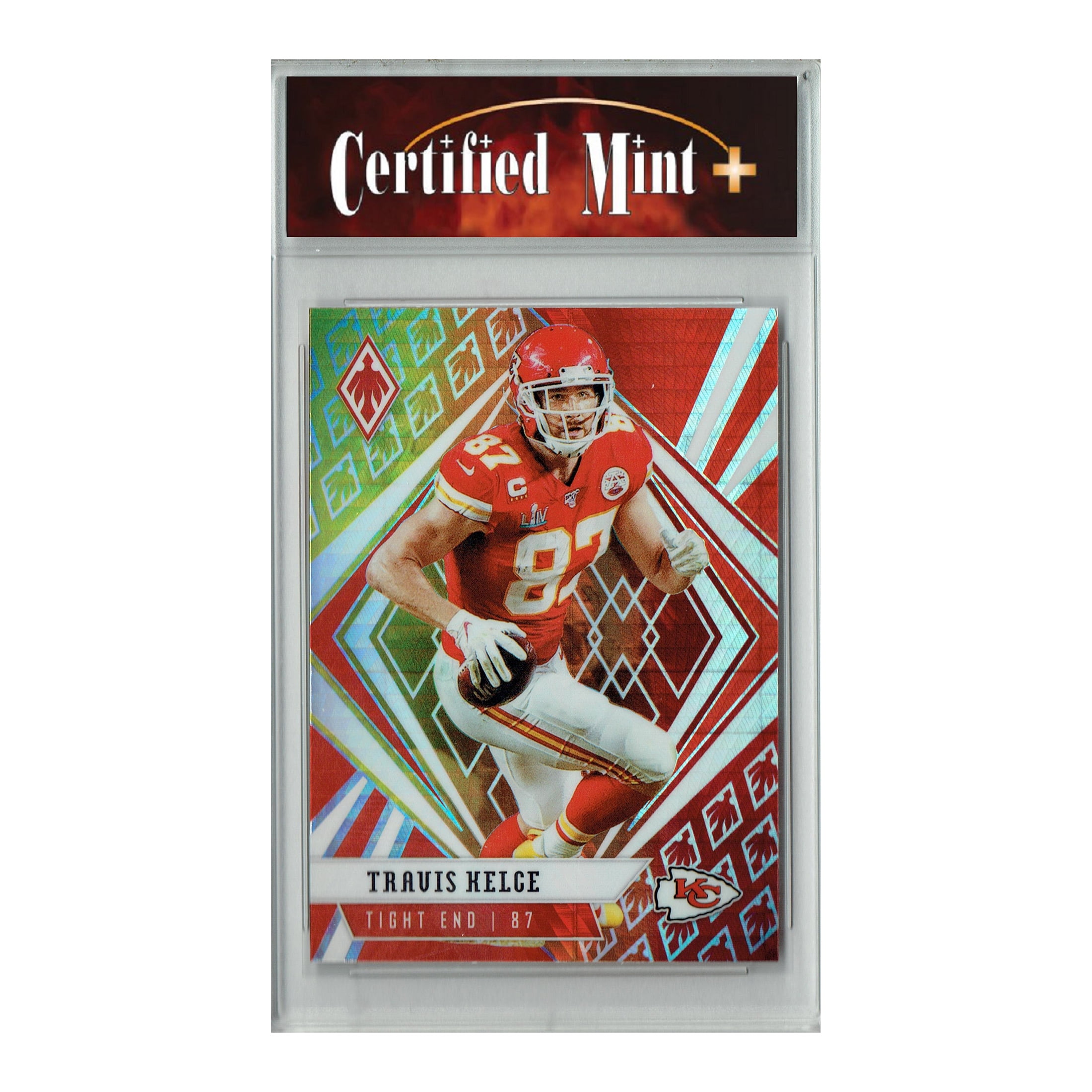 Certified Mint+ Travis Kelce 2020 Panini #47 Phoenix Fire Burst Rare ...