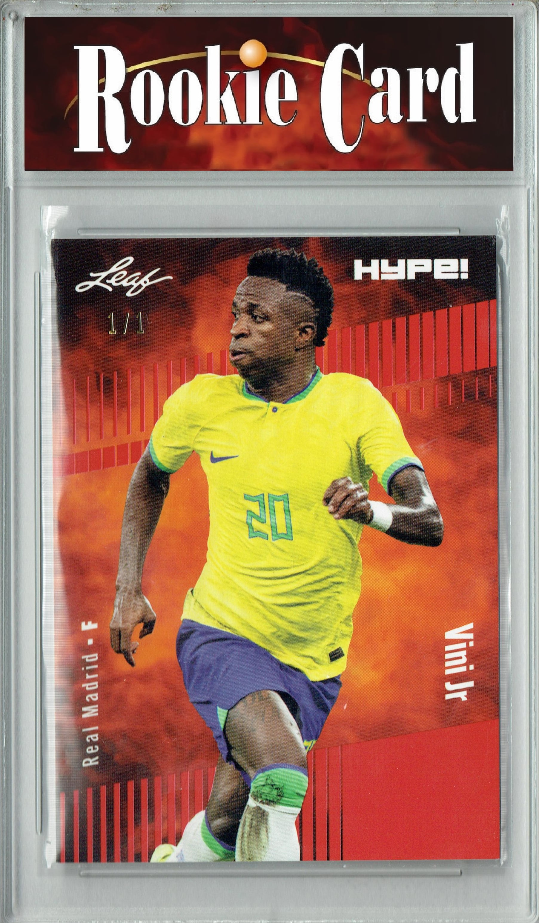 Certified Mint+ Vinicius Vini Junior 2023 Leaf HYPE! #138 Red Blank ...