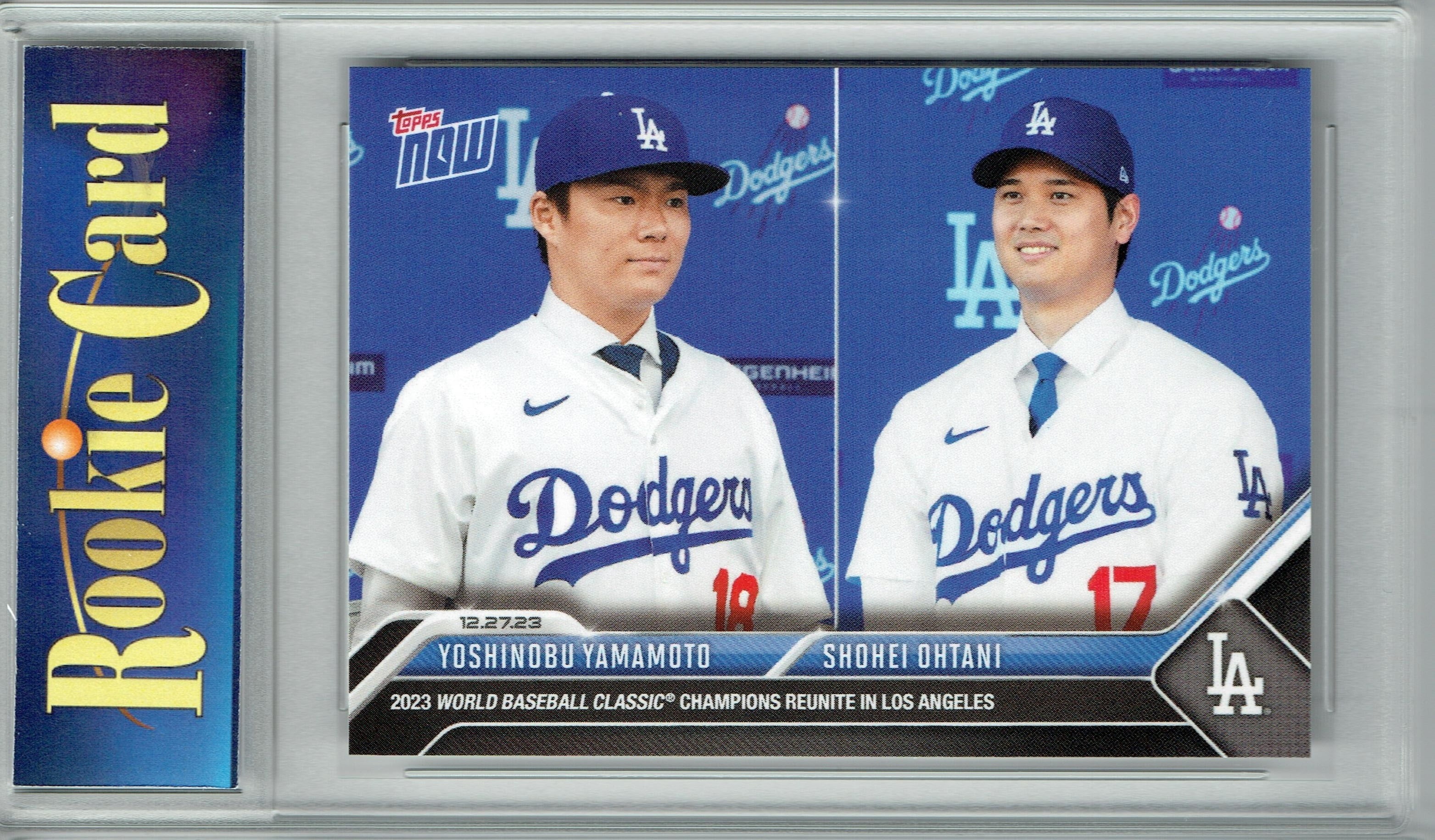 Certified Mint+ Yoshinobu Yamamoto Shohei Ohtani 2023 Topps Now #OS-26 WBC Champs Reunite Rookie ...
