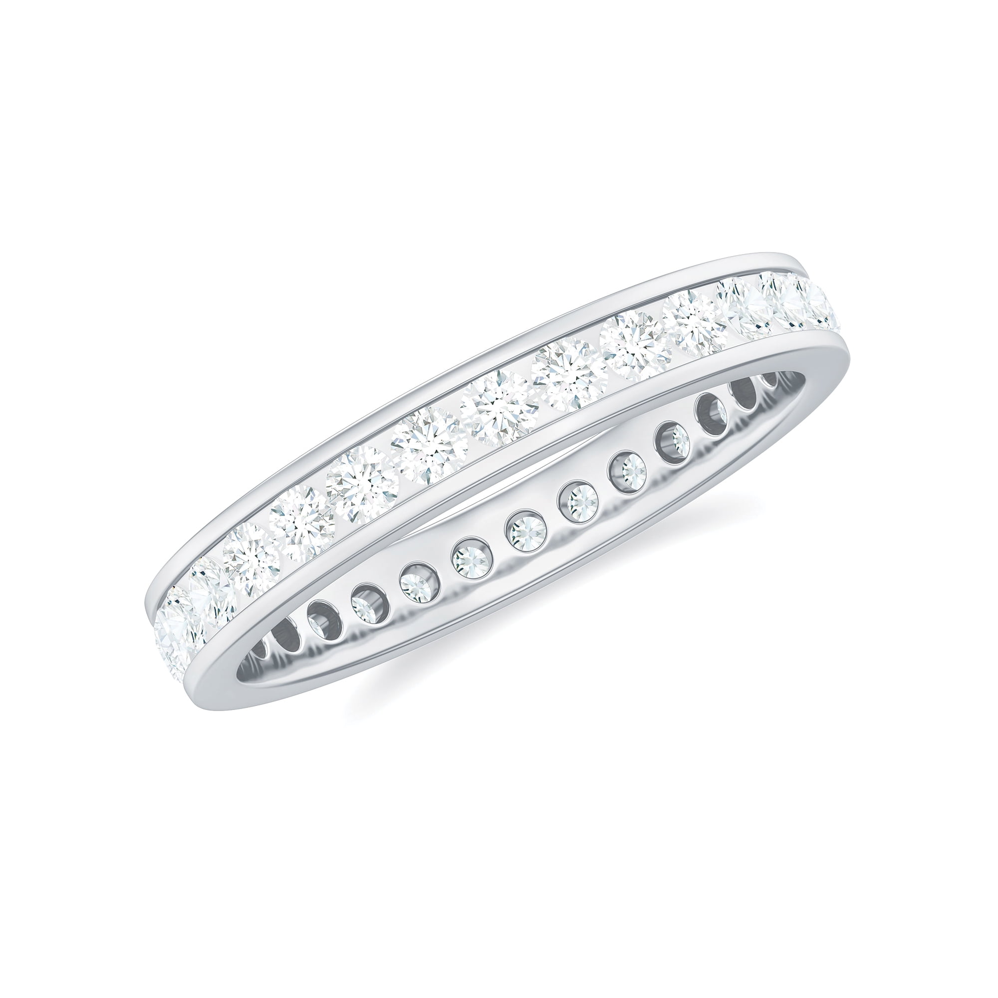 Rosec Jewels Certified Moissanite Full Eternity Ring for Women ...