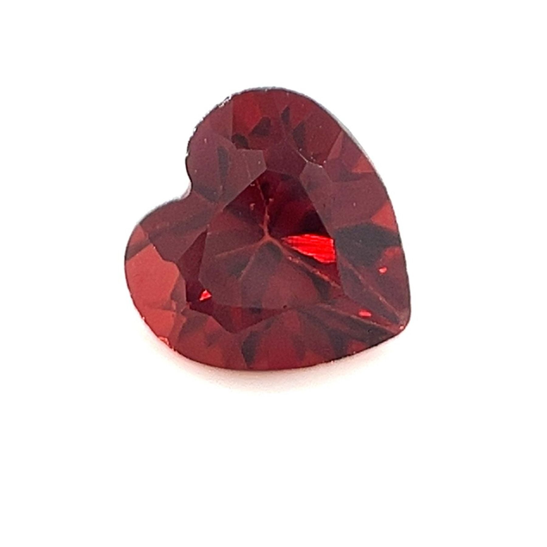 Certified Natural 0.75 Carat Red Garnet Heart Shape Brilliant Cut 6x6 ...