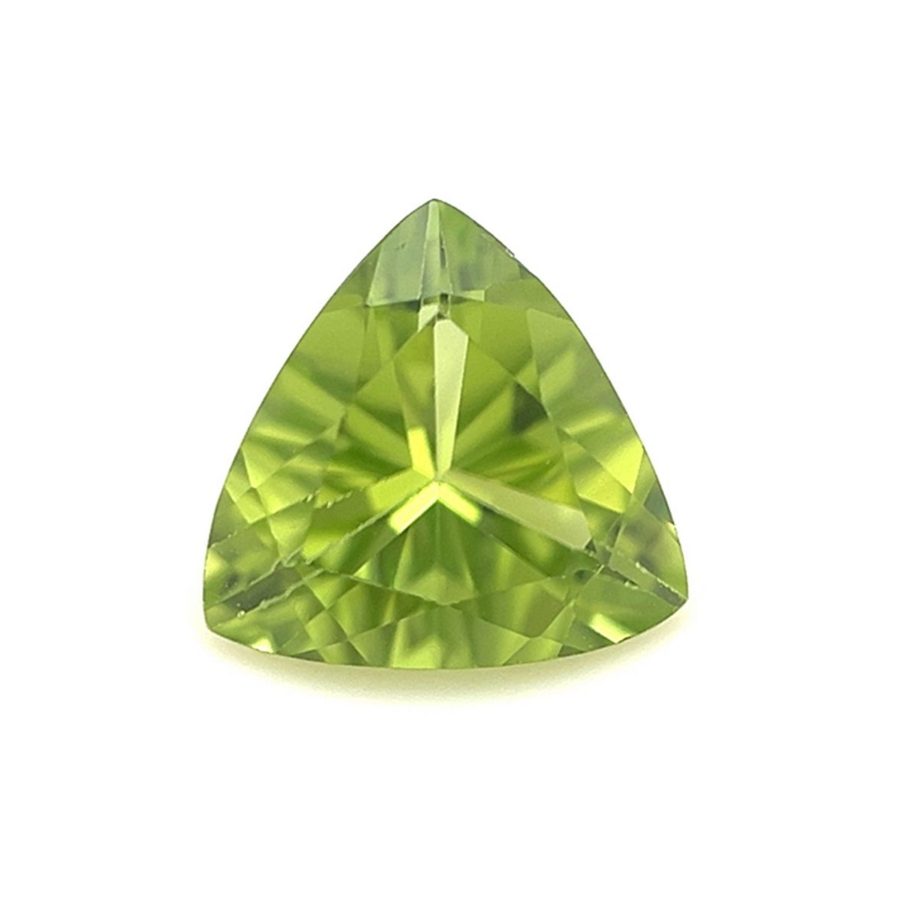 Certified Natural 1.75 Carat Peridot Trilliant Shape Mixed Cut 8x8 mm ...
