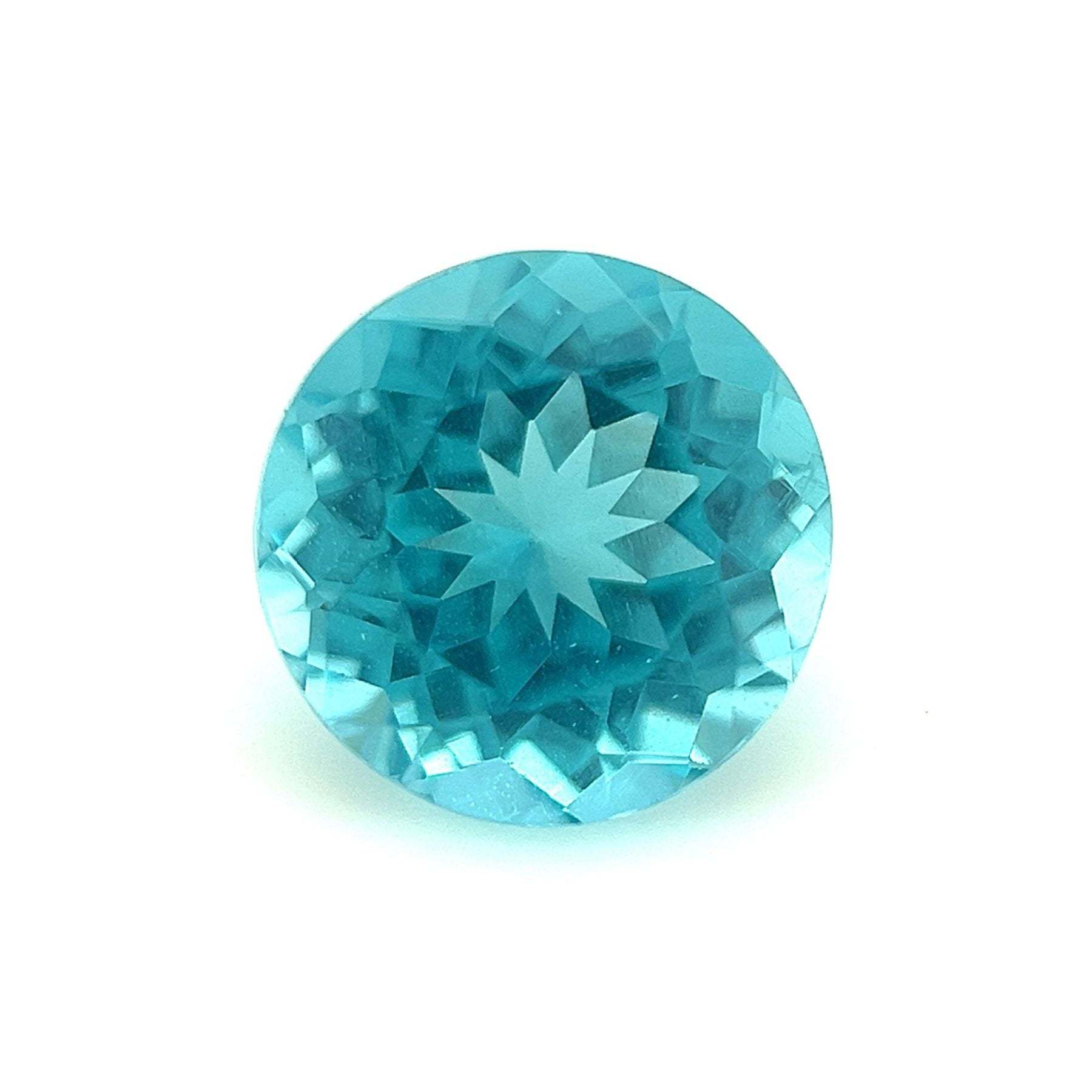 Certified Natural 1 Carat Apatite Round Shape Mixed Cut 6 mm Loose ...
