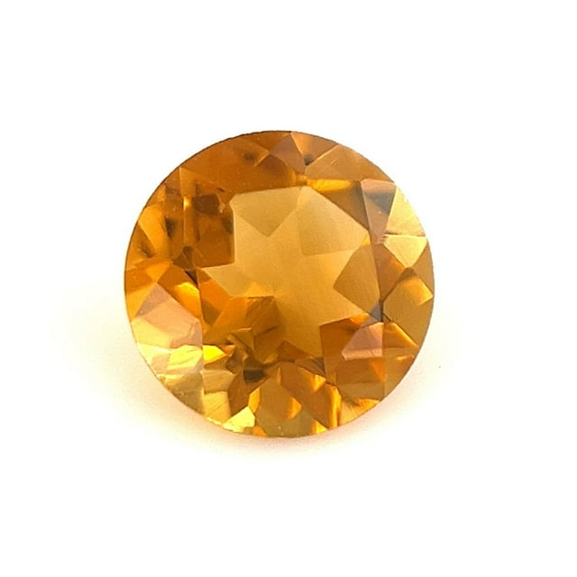 Certified Natural 1 Carat Vivid Yellow Citrine Round Shape Brilliant ...