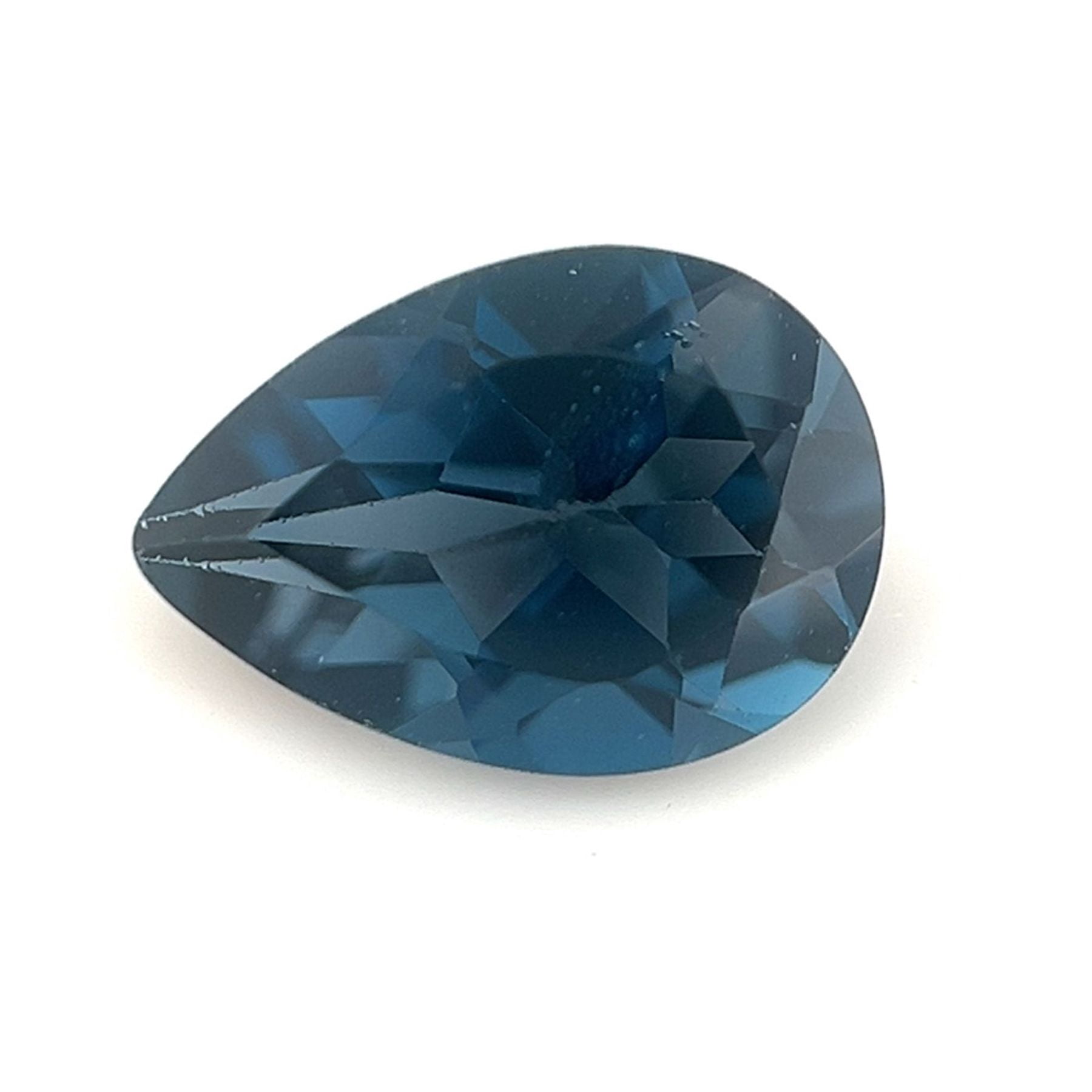 Certified Natural 2.25 Carat London Blue Topaz Pear Shape Brilliant Cut ...