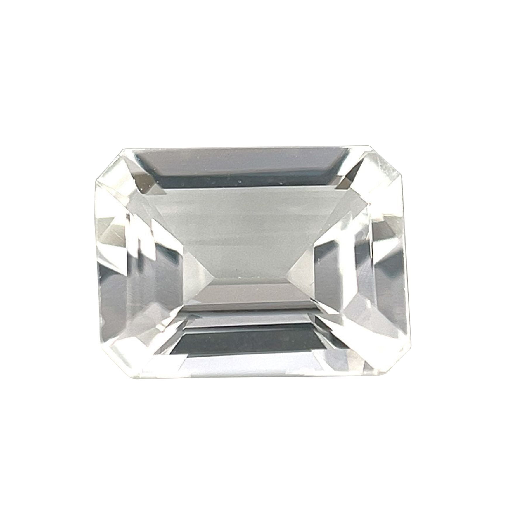 Certified Natural 2.5 Carat White Topaz Emerald Shape Step Cut 9x7 mm ...