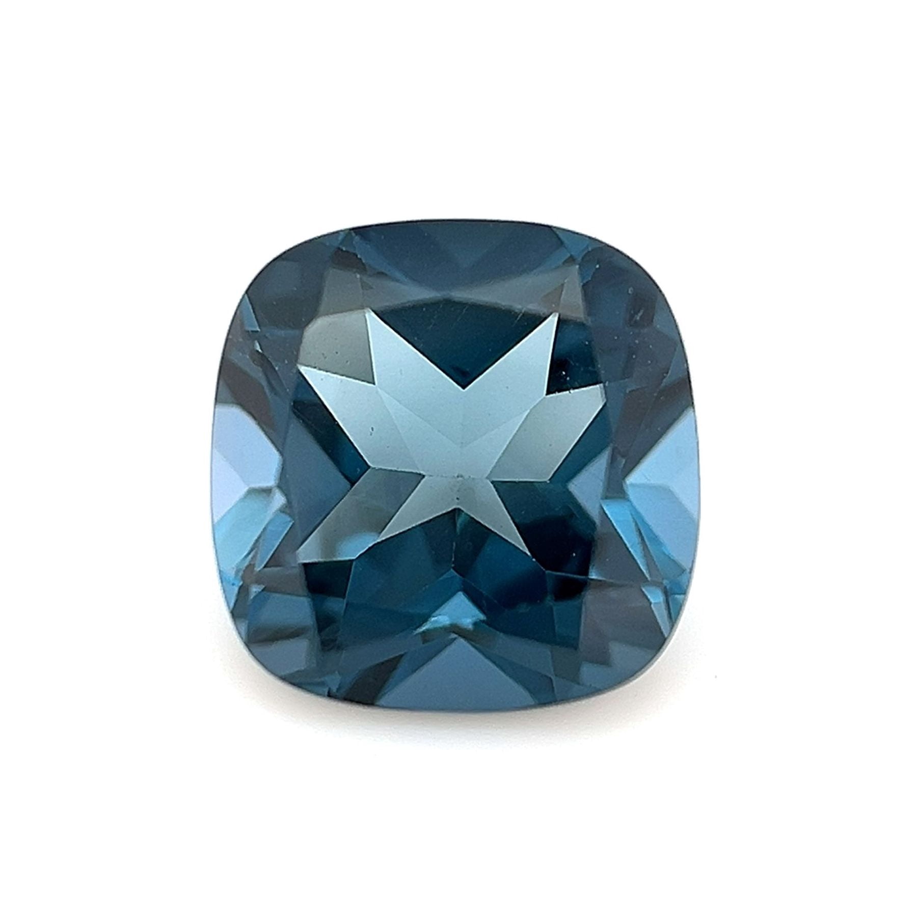 Certified Natural 2.75 Carat London Blue Topaz Cushion Shape Mixed Cut ...