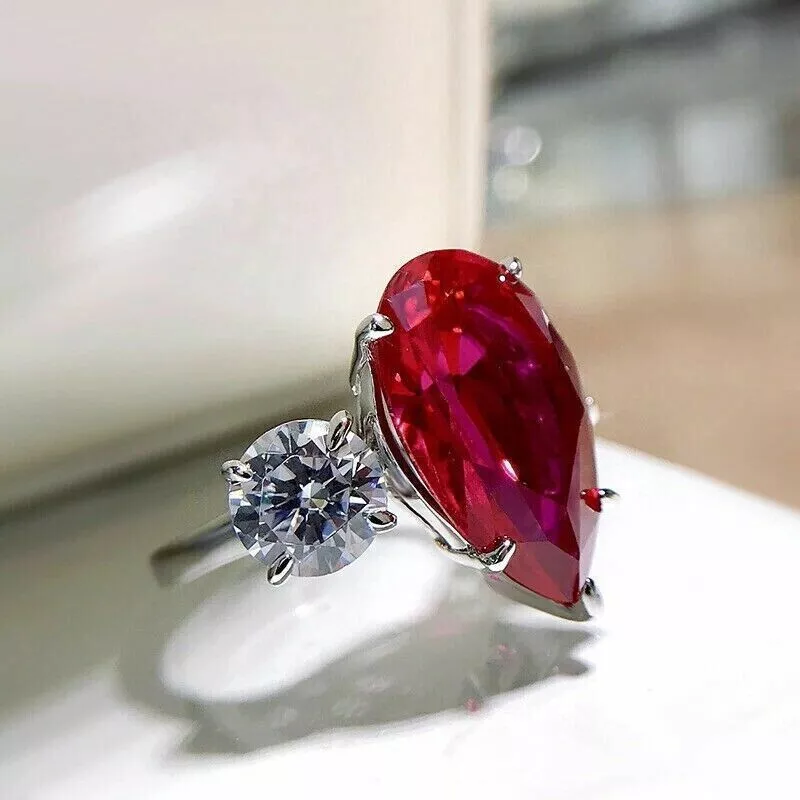 Certified Natural Pink Ruby Ring 925 Sterling Silver Handmade ...