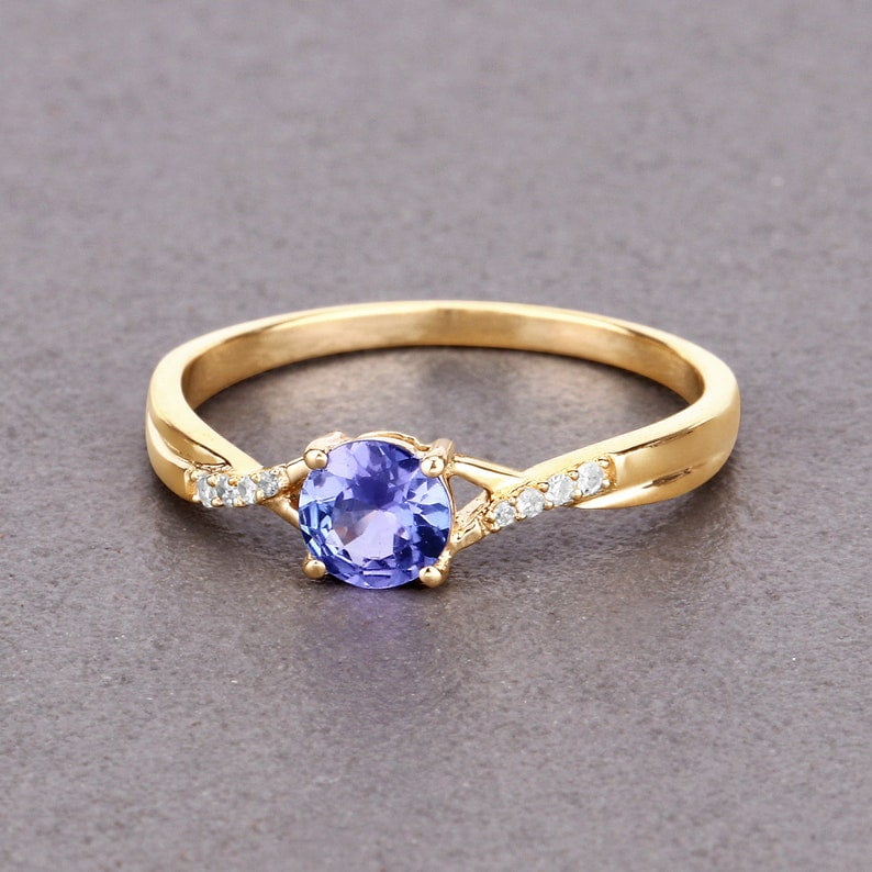 Certified Natural Tanzanite Ring, Tanzanite 925 Sterling Silver Ring ...