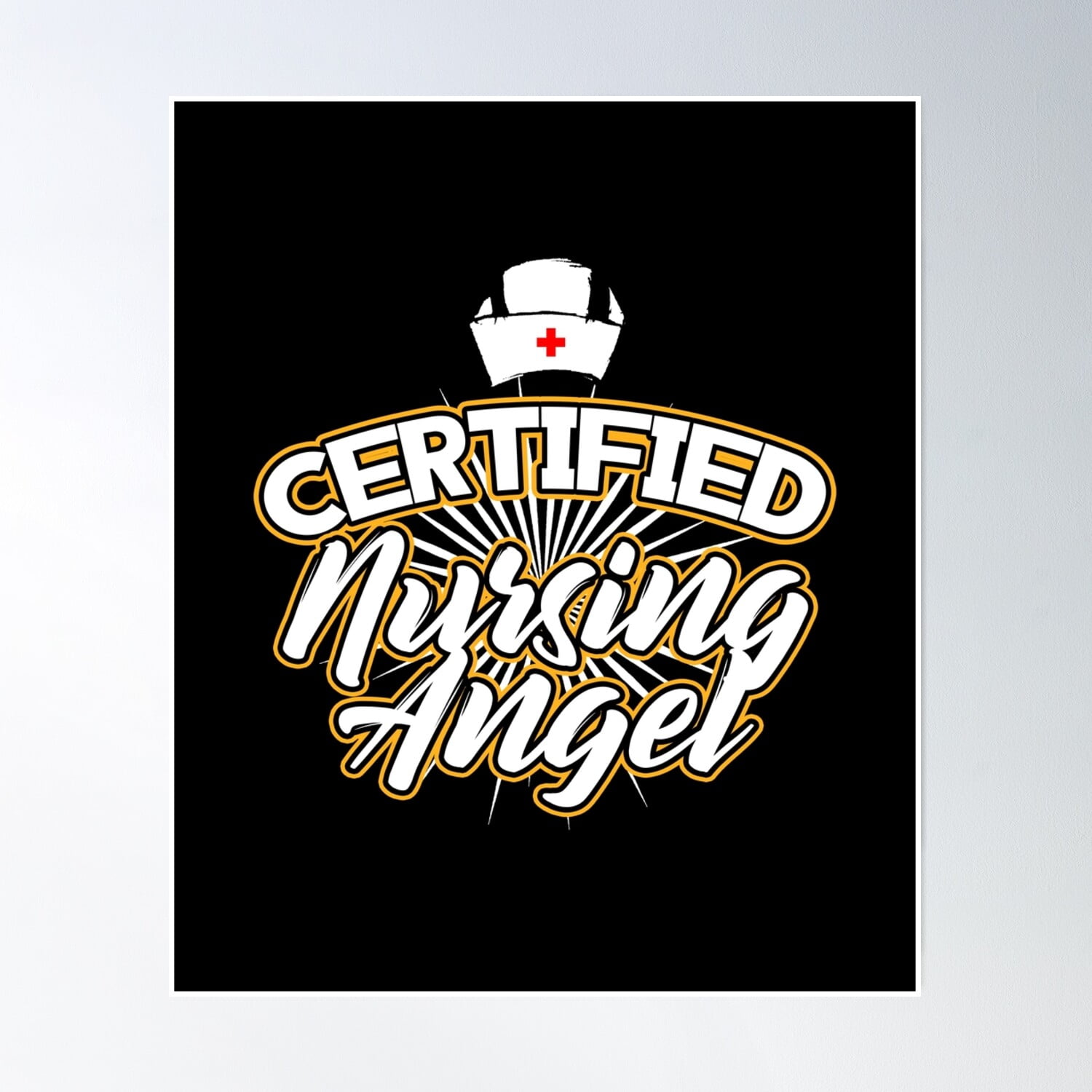 Certified Nursing Angel Lpn Cna Rn Nurse Poster Wall Art, Modern Wall ...