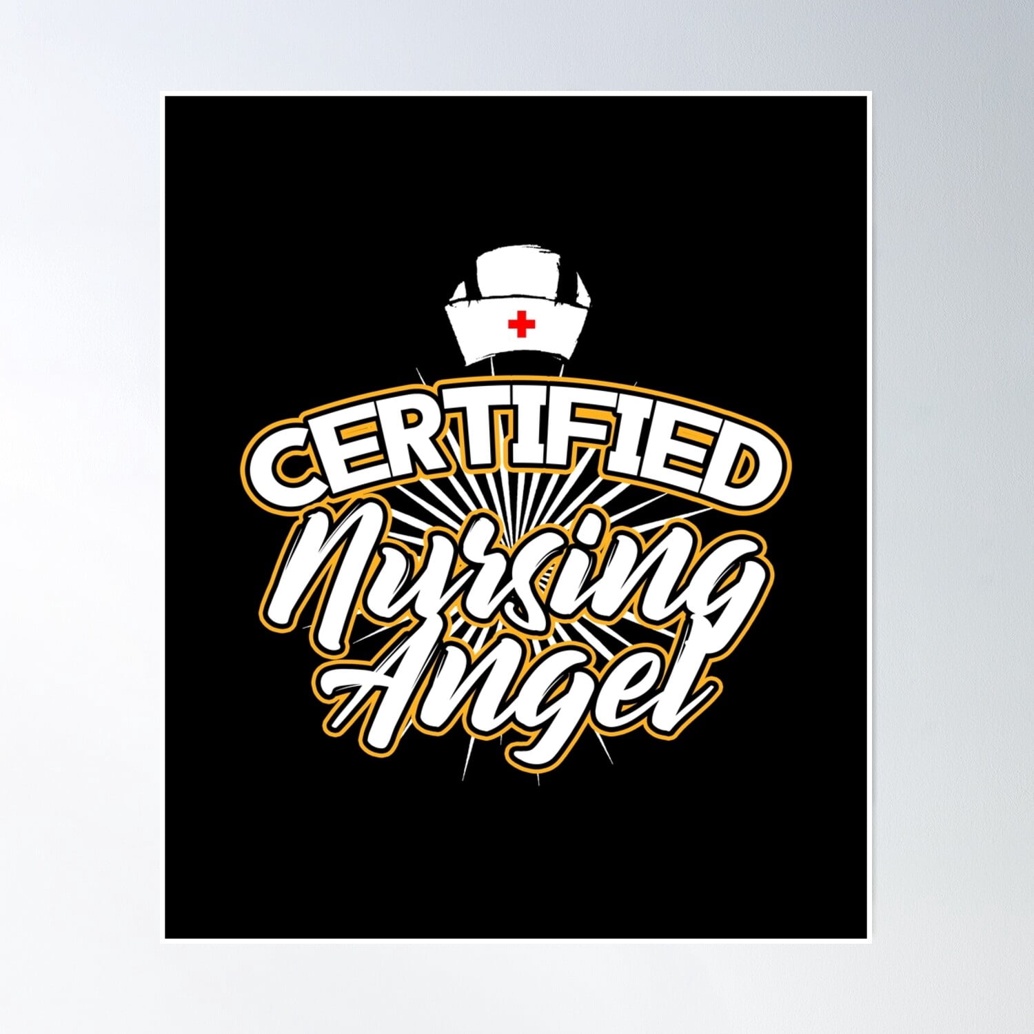 Certified Nursing Angel Lpn Cna Rn Nurse Poster Wall Art Modern Wall ...