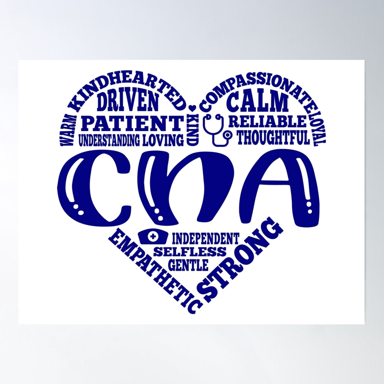Certified Nursing Assistant, Cna Nurse Poster Wall Art, Modern Wall ...