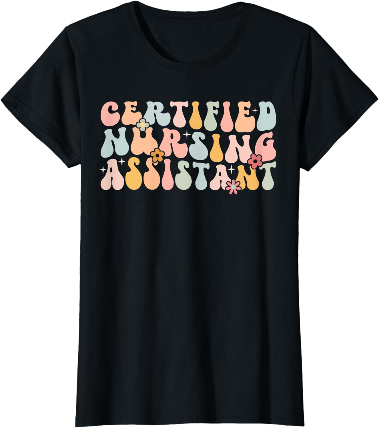 Certified Nursing Assistant Retro CNA Graduation Groovy T-Shirt ...