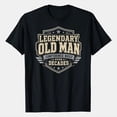 Certified Old Guy Funny Dad T-Shirt Bold Badge Graphic Birthday Gift ...