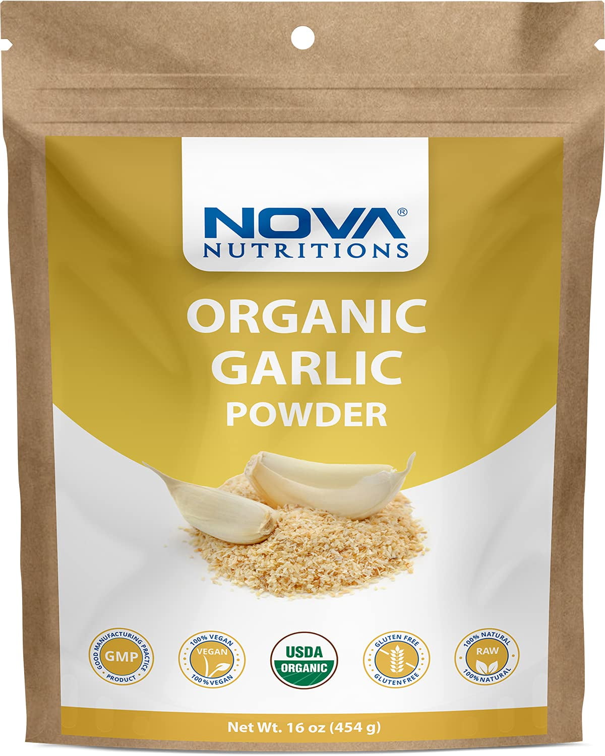 Certified Organic Garlic GP27 Powder (Allium sativum) - 16 OZ - Raw ...