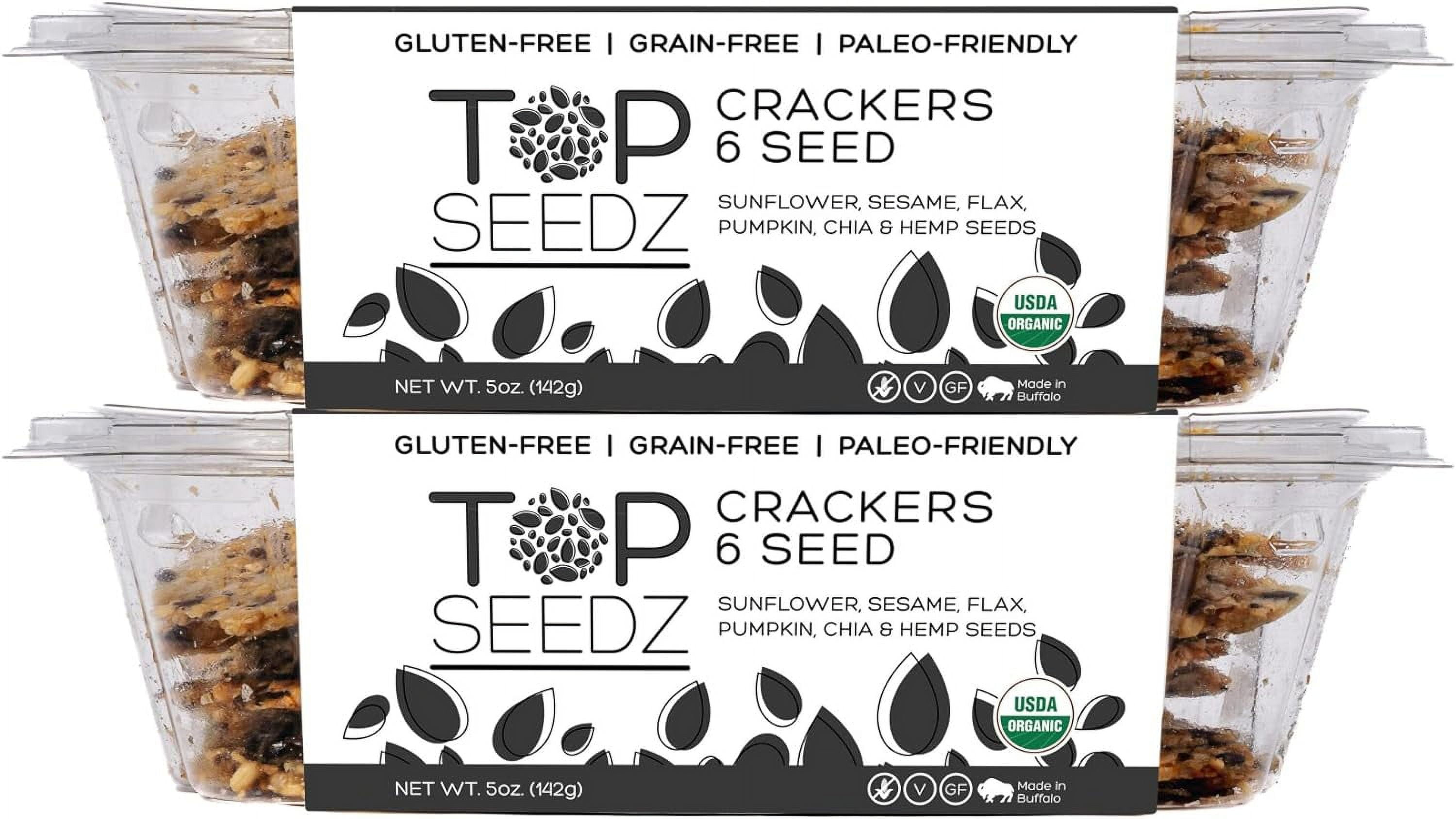 Certified Organic Gluten 6 Seed Crackers | 2-Pack | 5 Ounces | Healthy ...