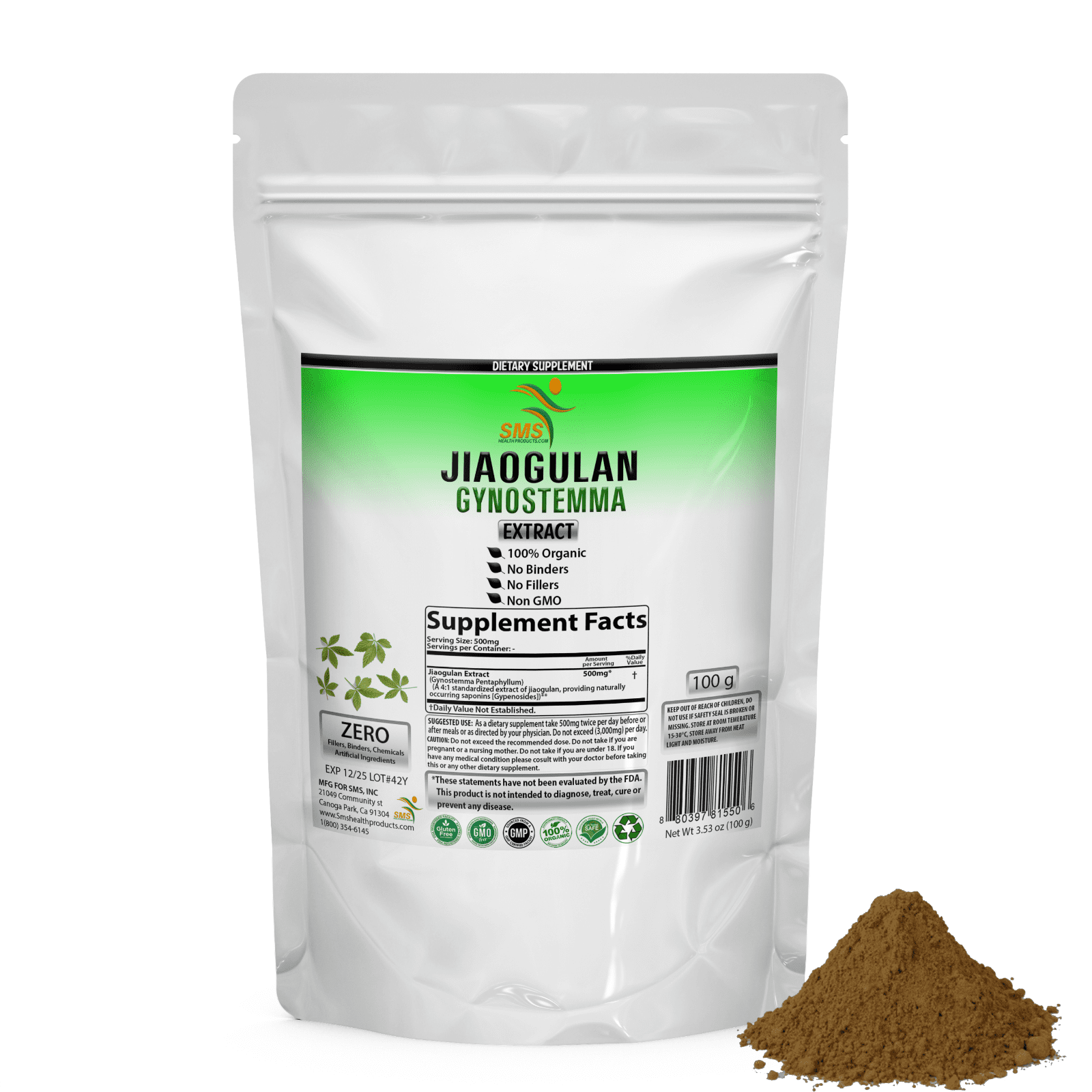 Certified Organic Jiaogulan (Gynostemma) High Potency 4:1 Extract ...