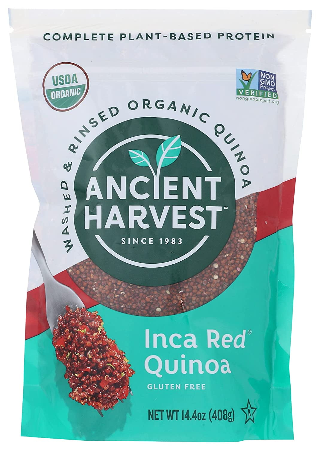 Certified Organic Quinoa, Inca Red, Pre-Rinsed, 12 oz (Pack of 12 ...