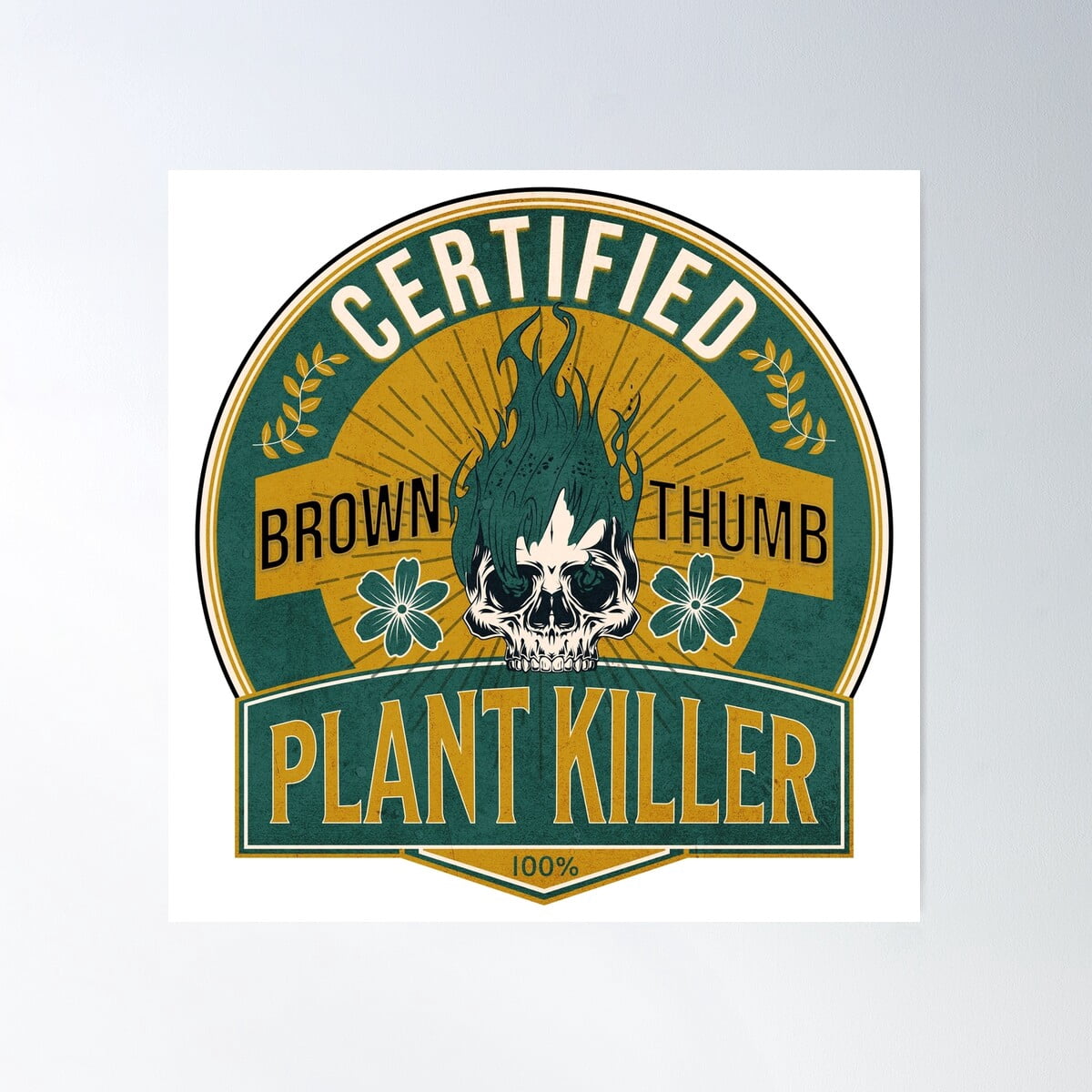 Certified Plant Killer Poster Wall Art, Modern Wall Decor For Living ...