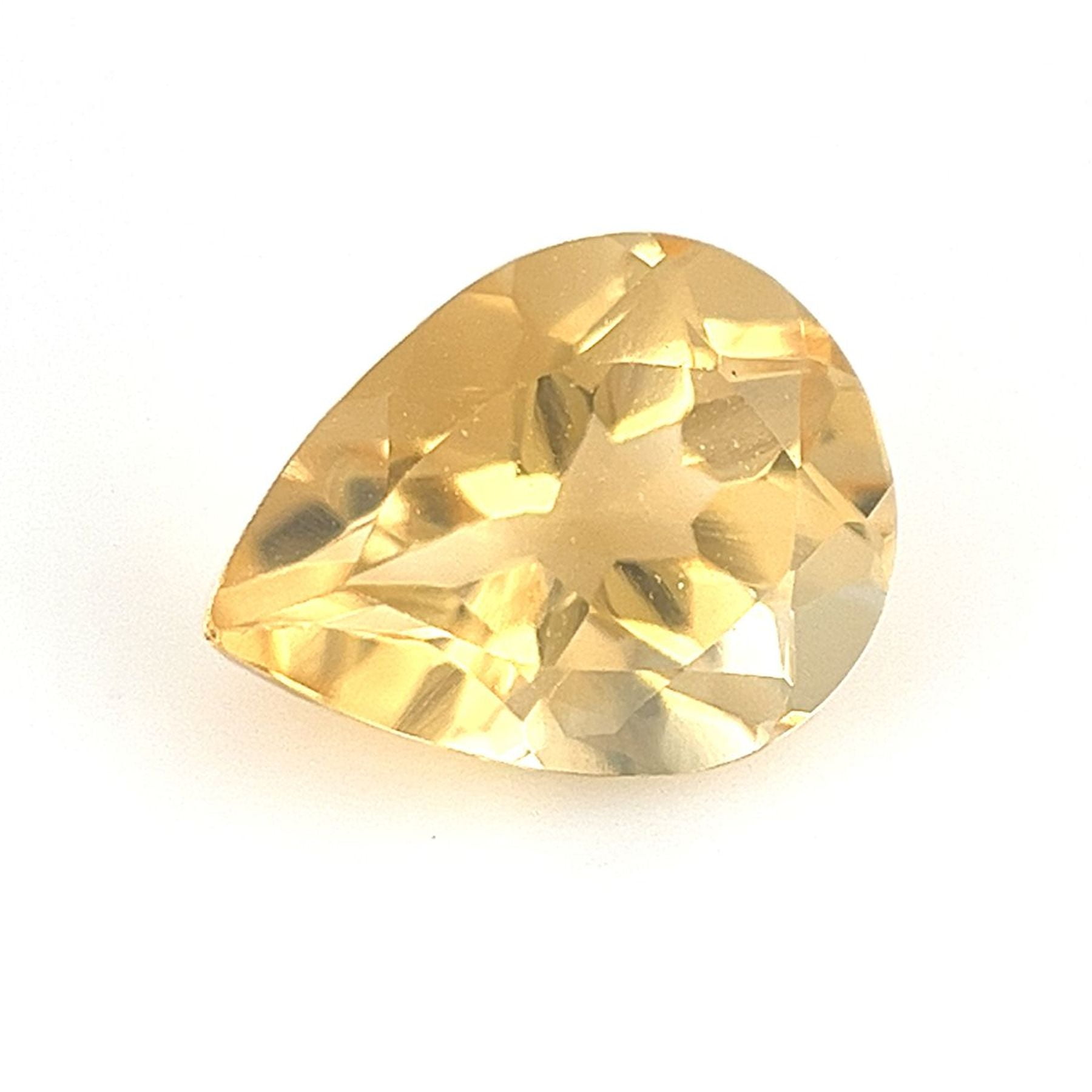 Certified Real 1.5 Carat Yellow Citrine Pear Shape Brilliant Cut 9x7 mm ...