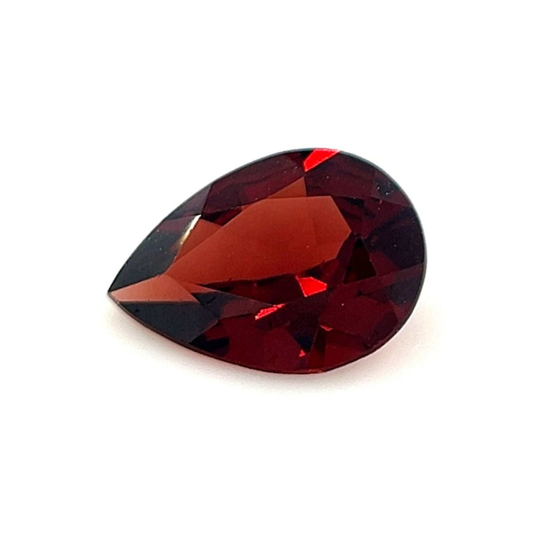 Certified Real 1 Carat Red Garnet Pear Shape Brilliant Cut 8x6 mm Loose ...