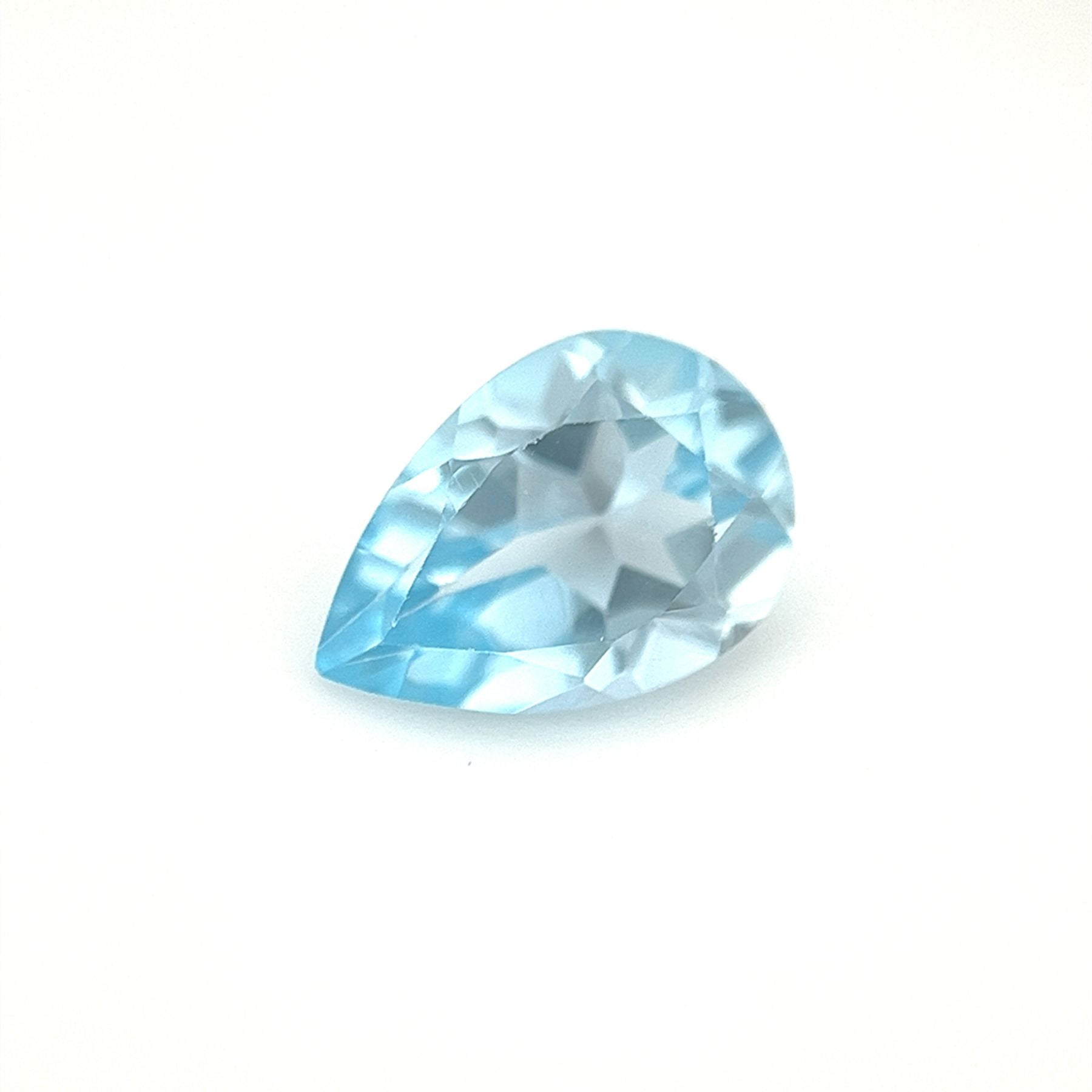 Certified Real 2.25 Carat Sky Blue Topaz Pear Shape Brilliant Cut 10x7 ...