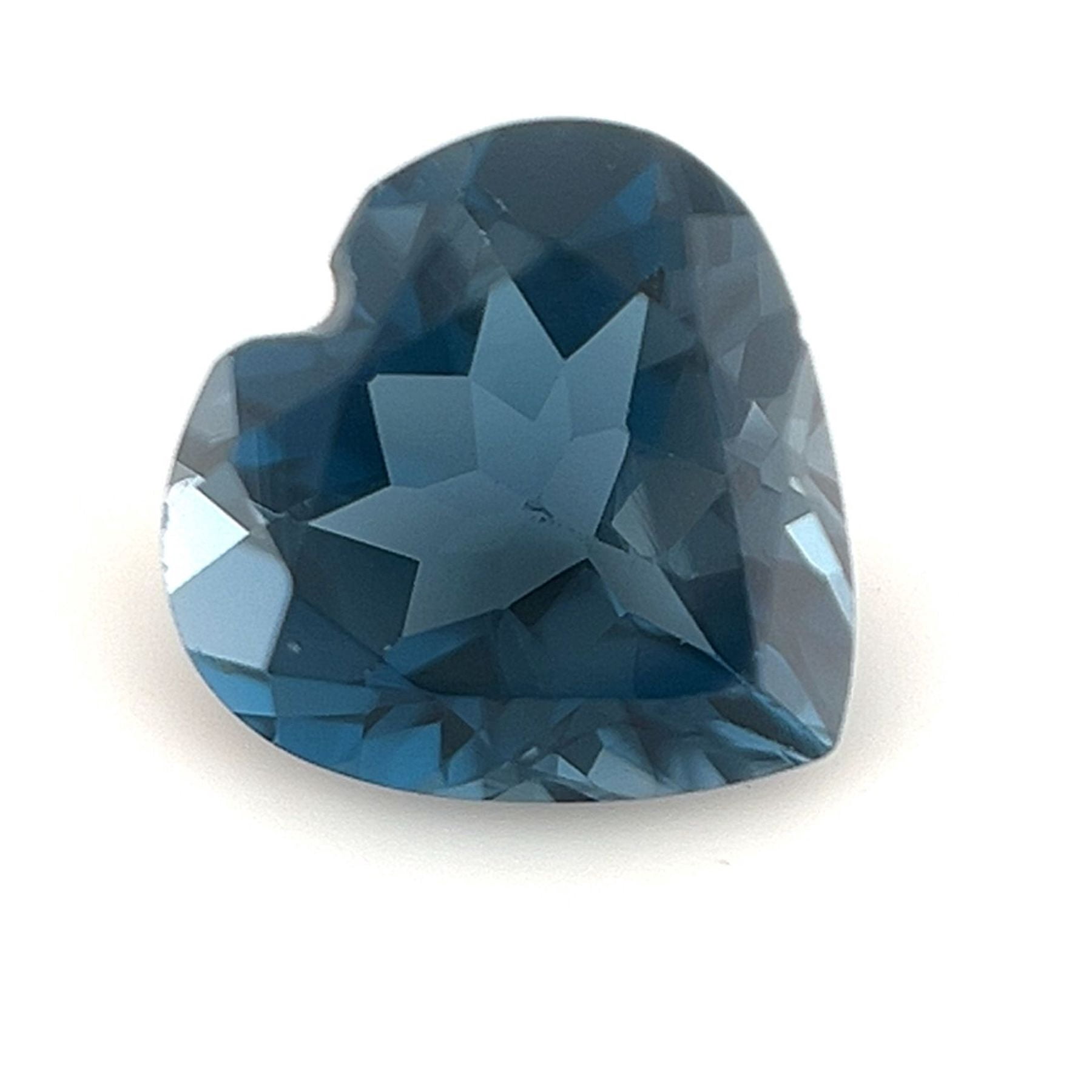 Certified Real 2.5 Carat London Blue Topaz Heart Shape Mixed Cut 9x9 mm ...