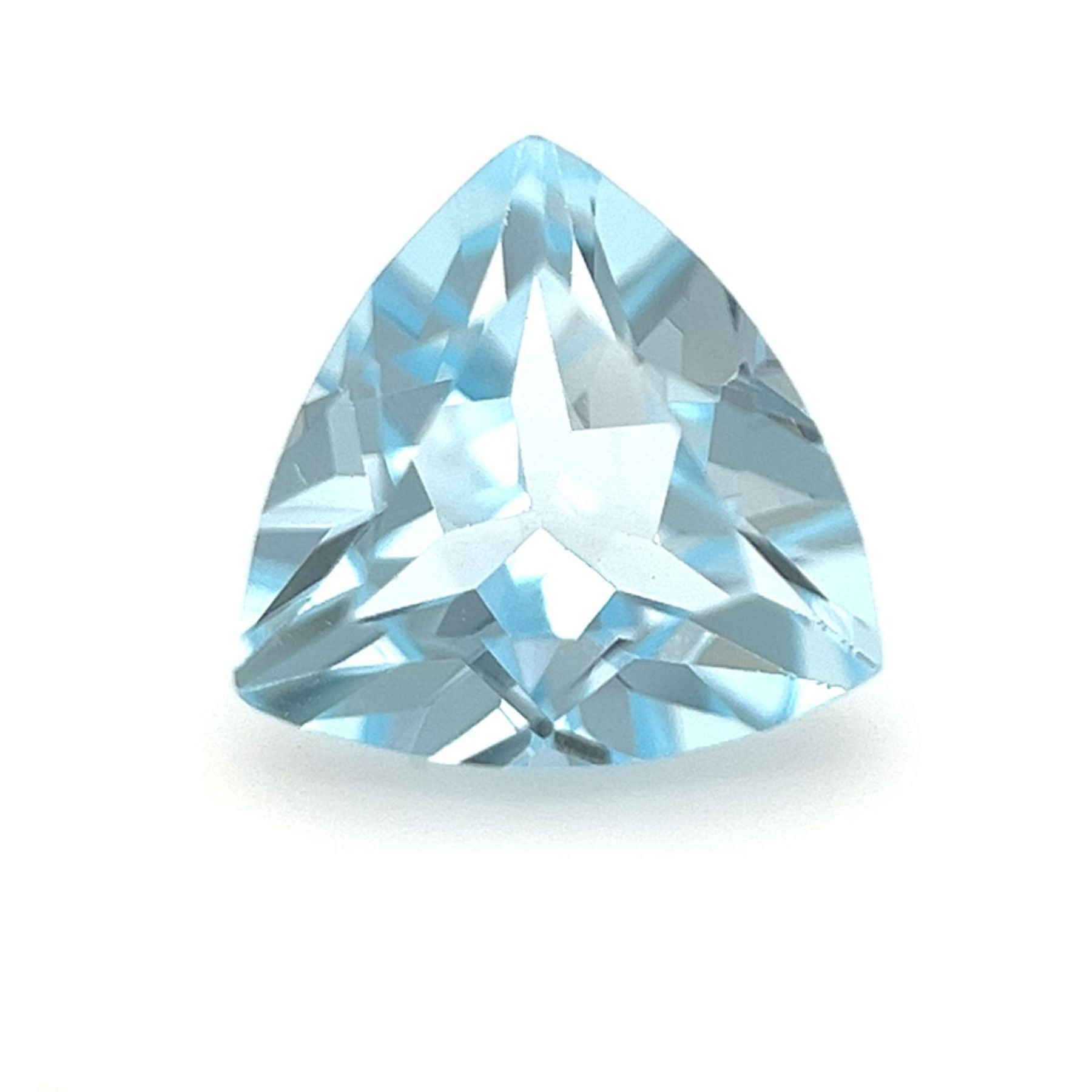 Certified Real 2 Carat Sky Blue Topaz Trilliant Shape Brilliant Cut 8 ...