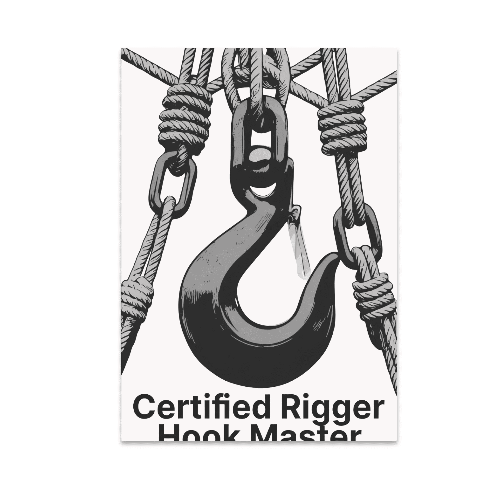 Certified Rigger Hook Master Wall Art - Industrial Decor Enthusiast ...