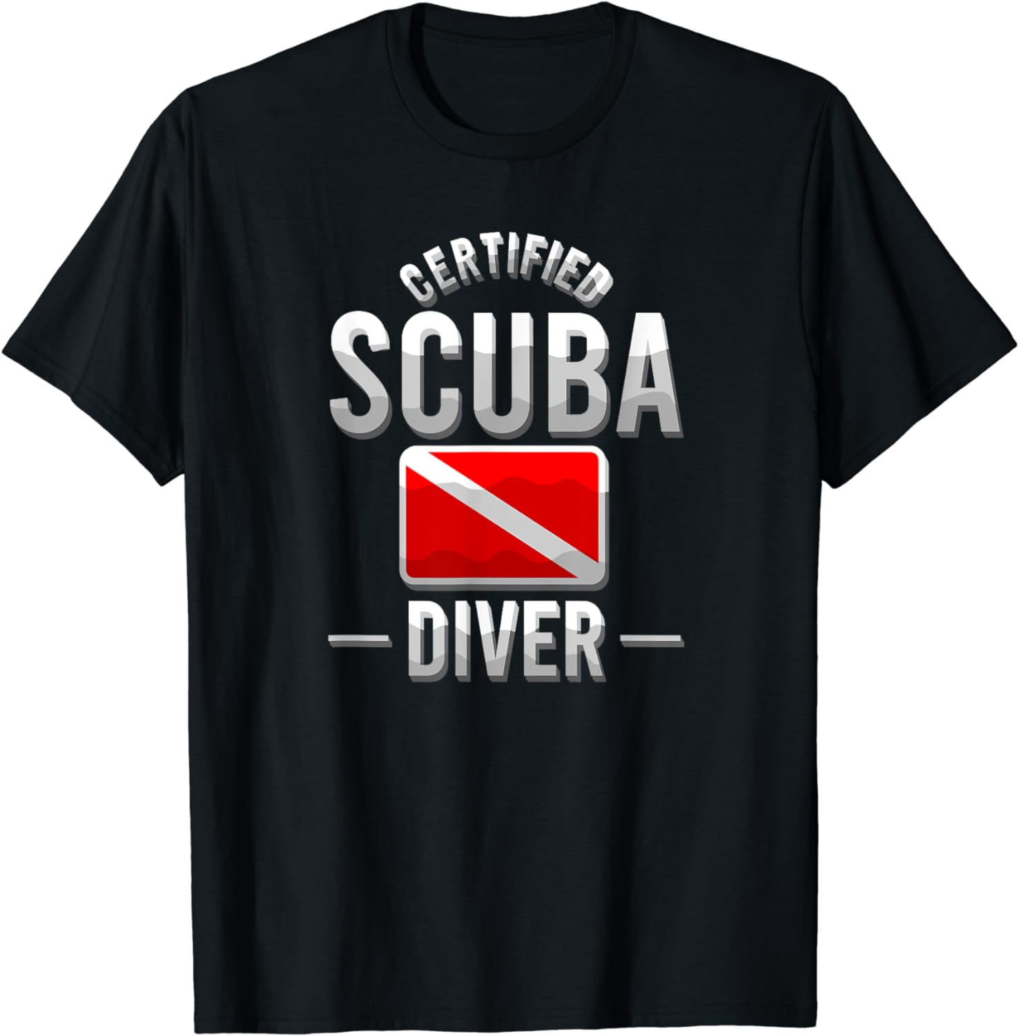 Certified Scuba Diver Flag Vintage Dive Logo Diver Gift T-Shirt ...