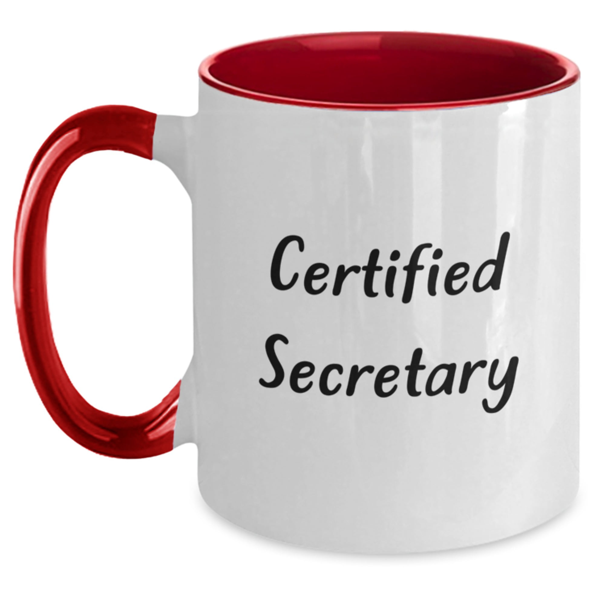 Certified Secretary Funny Quote Two Tone Coffee Mug Gifts from Mom for ...