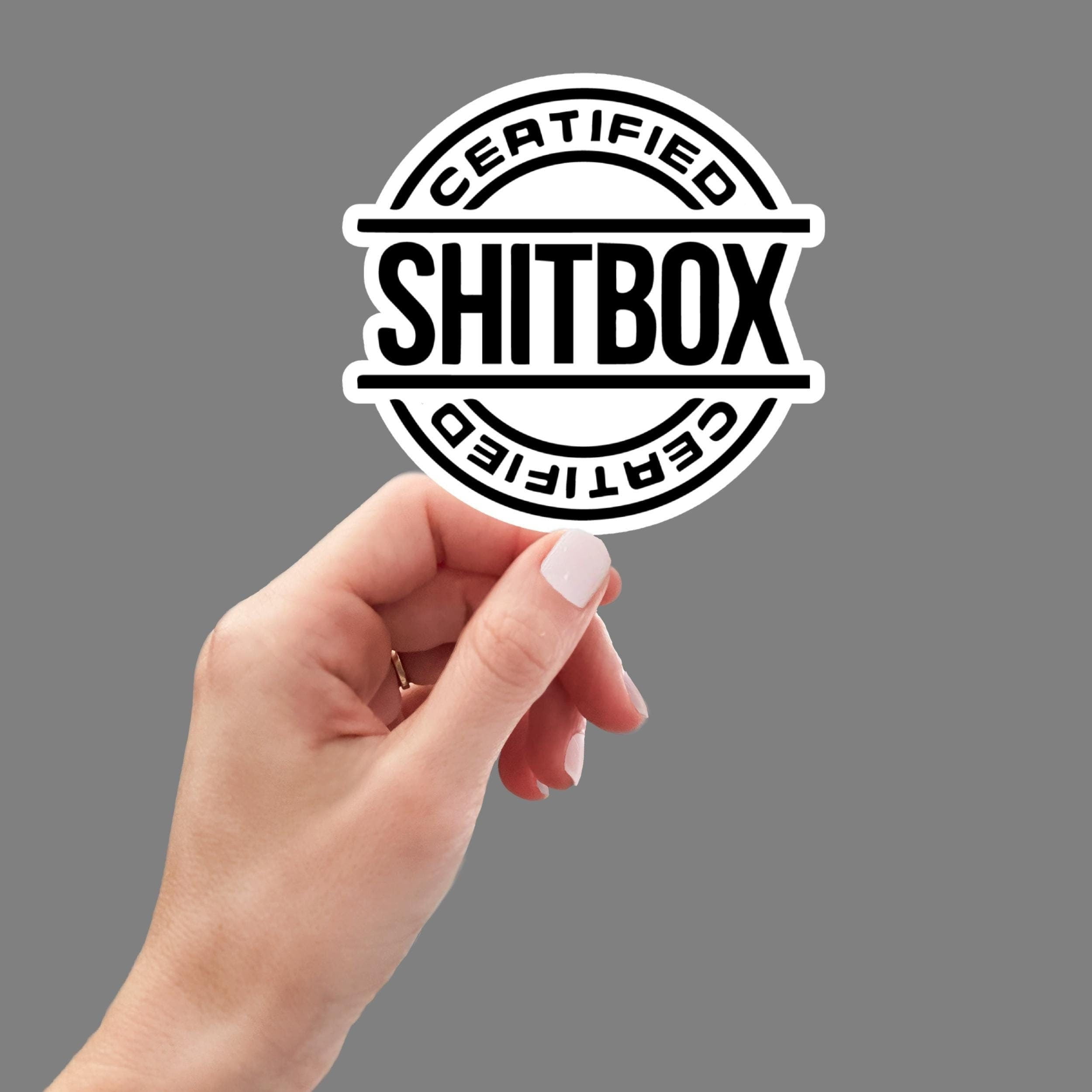 Certified Sh*tbox, Funny car, Sticker for Laptop, water bottle sticker ...