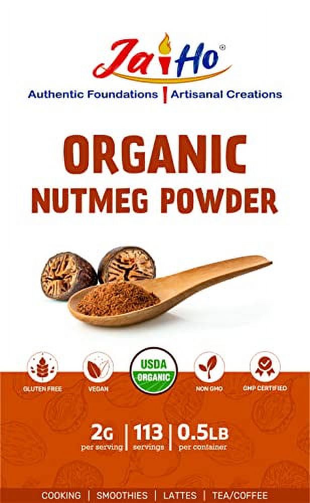 Certified USDA Organic Nutmeg Powder (Ground) - 8 OZ - Gluten Free ...