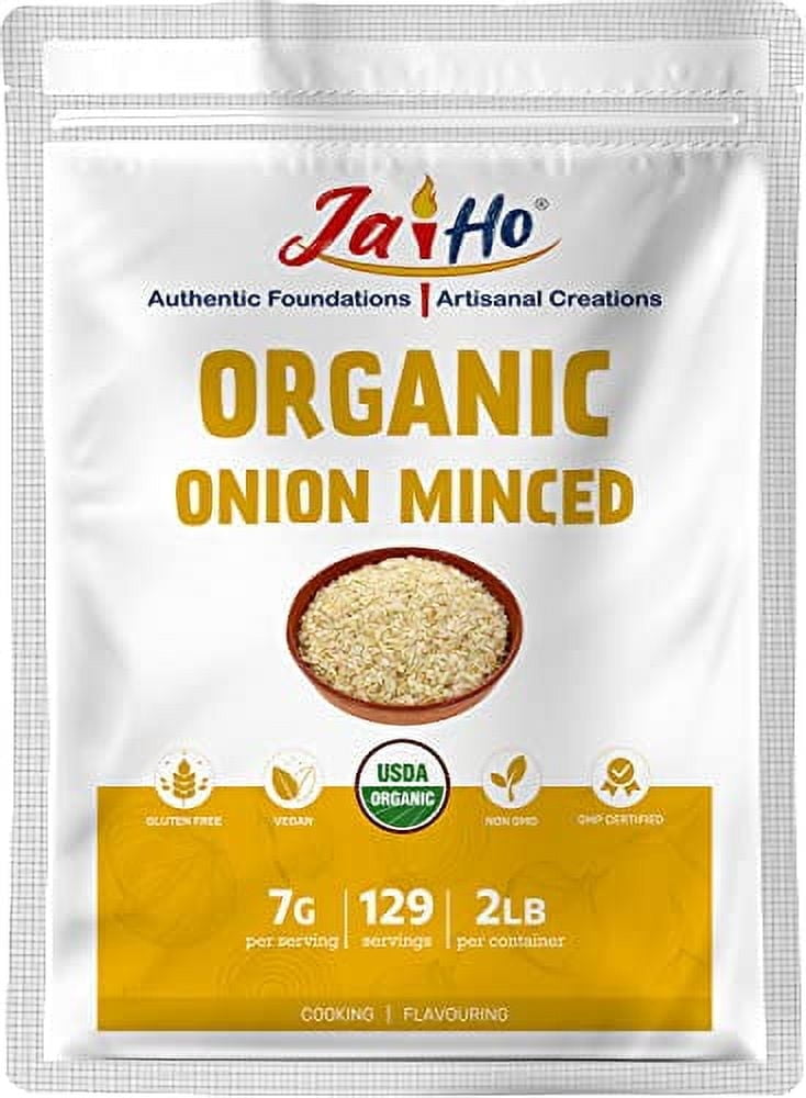 Certified USDA Organic Onion Minced - 2 LB - Gluten Free, Vegan, Non ...
