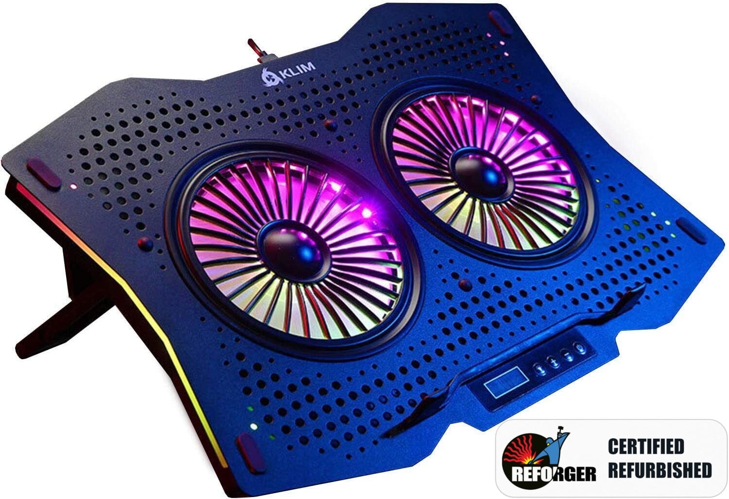 Restored KLIM Halo Laptop Cooling Pad, RGB backlighting, fits 11" - 17 ...