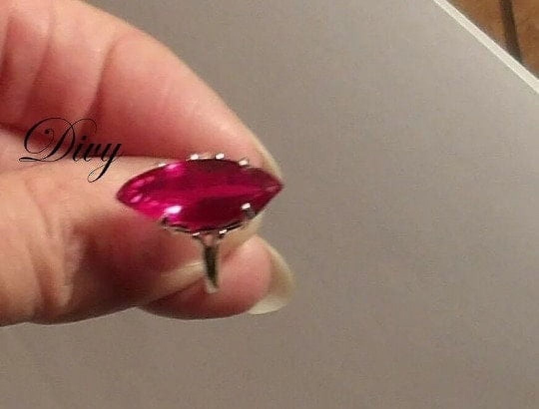 5.25 Ct Natural Burma Gorgeous Marquise Cut Ruby Ring, Manik Astrology ...
